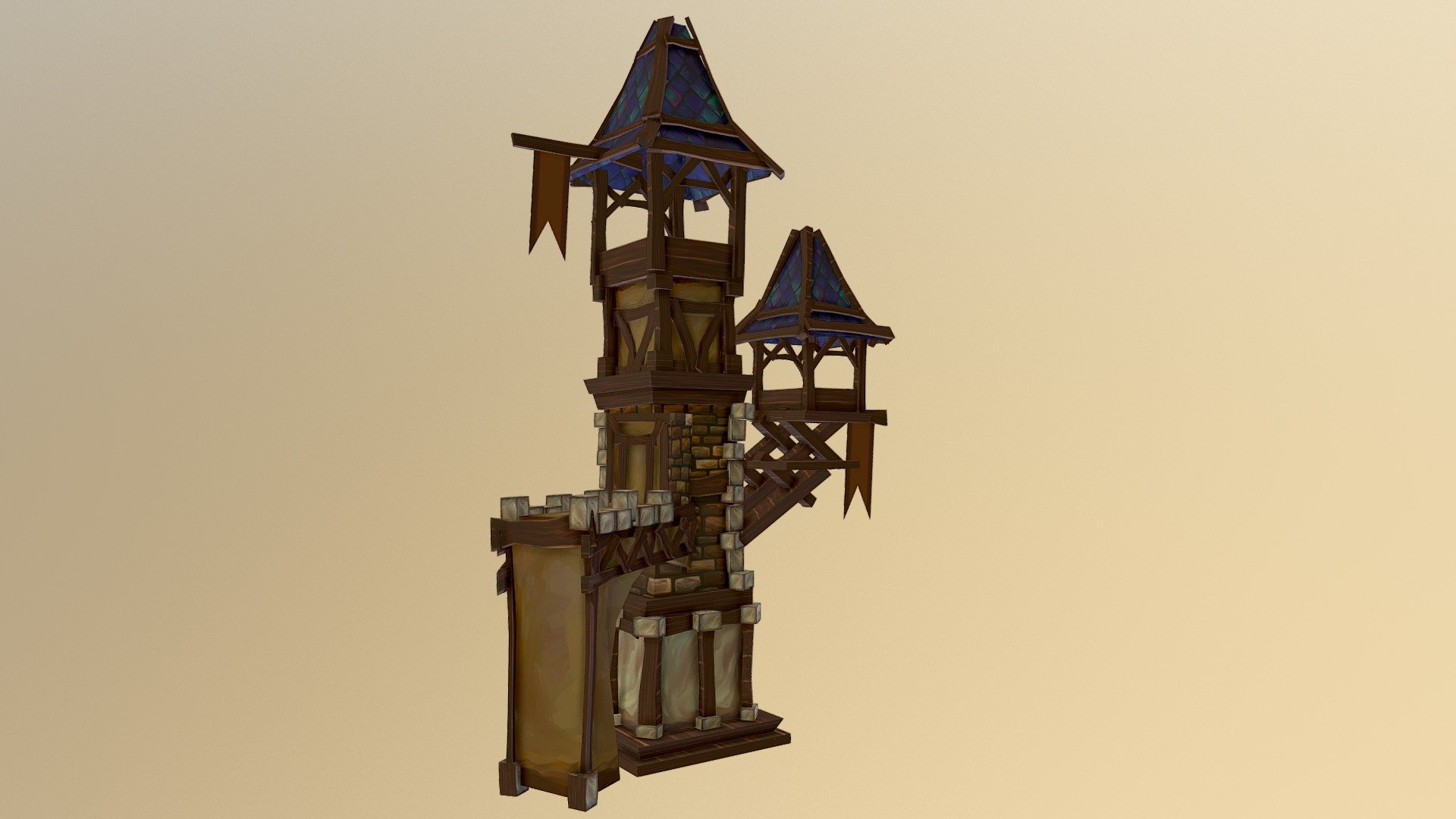 Village Tower - 3D model by oviyavendan [72fdedf] - Sketchfab