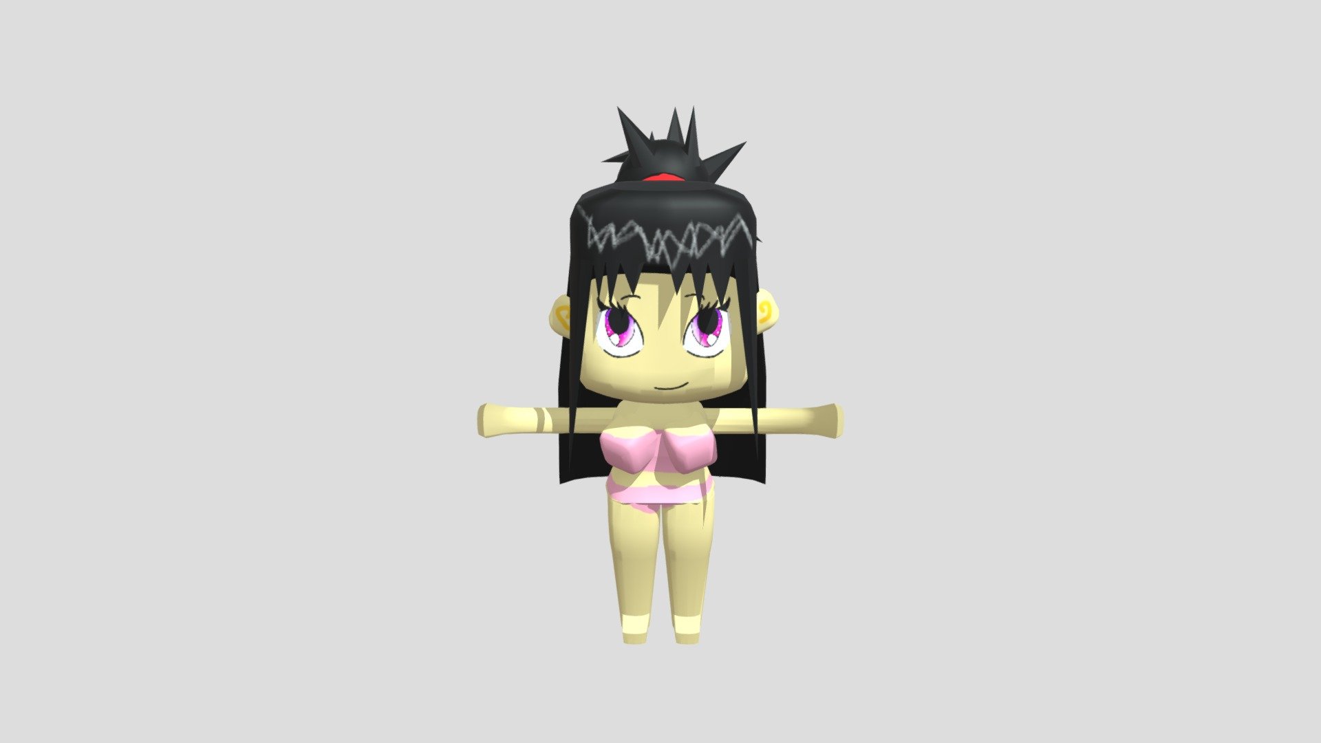 chibi lowpoly bikini girl - Download Free 3D model by Lime Creation ...