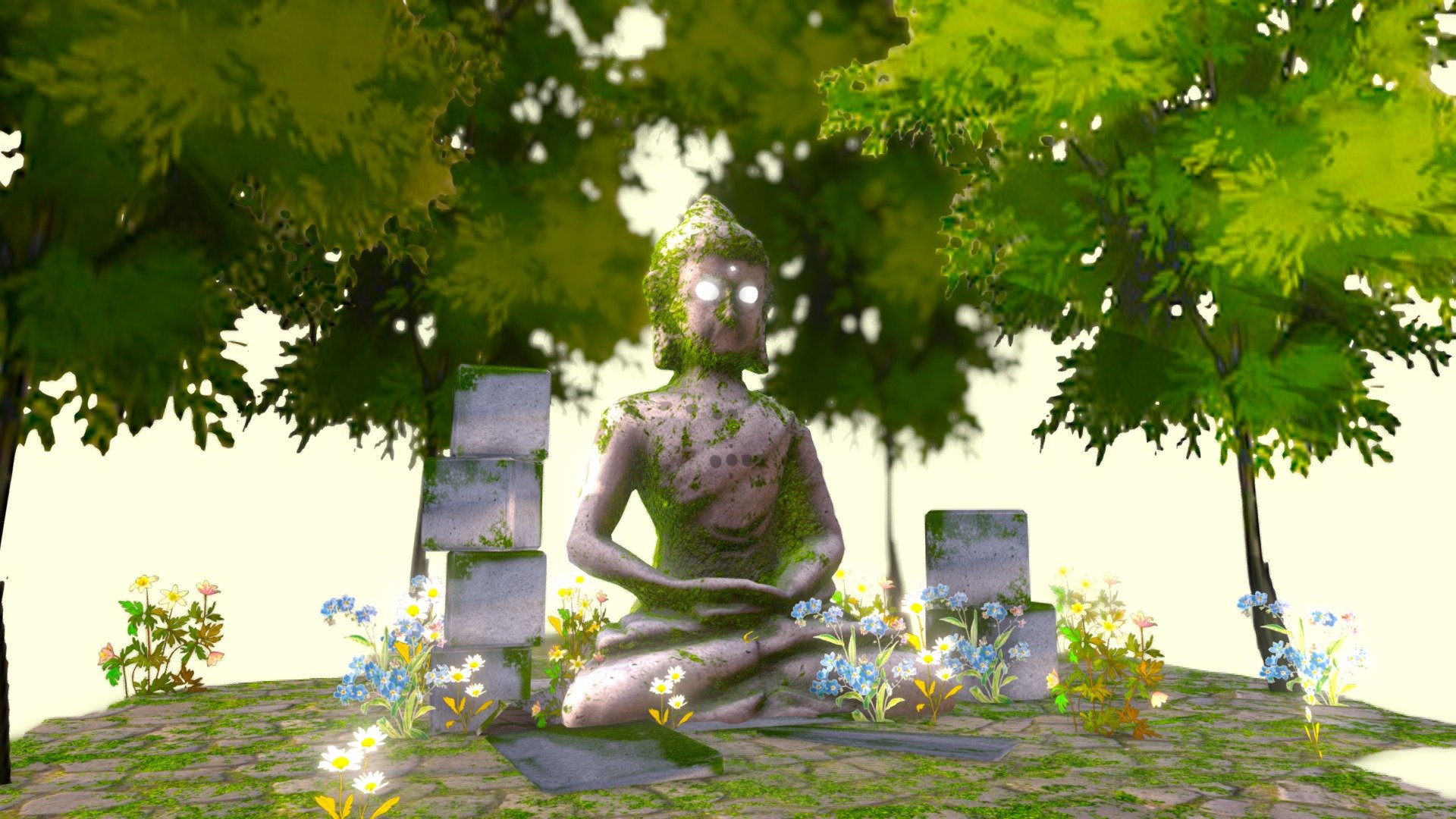 Buddha resting - Low poly Diorama 3D - Buy Royalty Free 3D model by ...