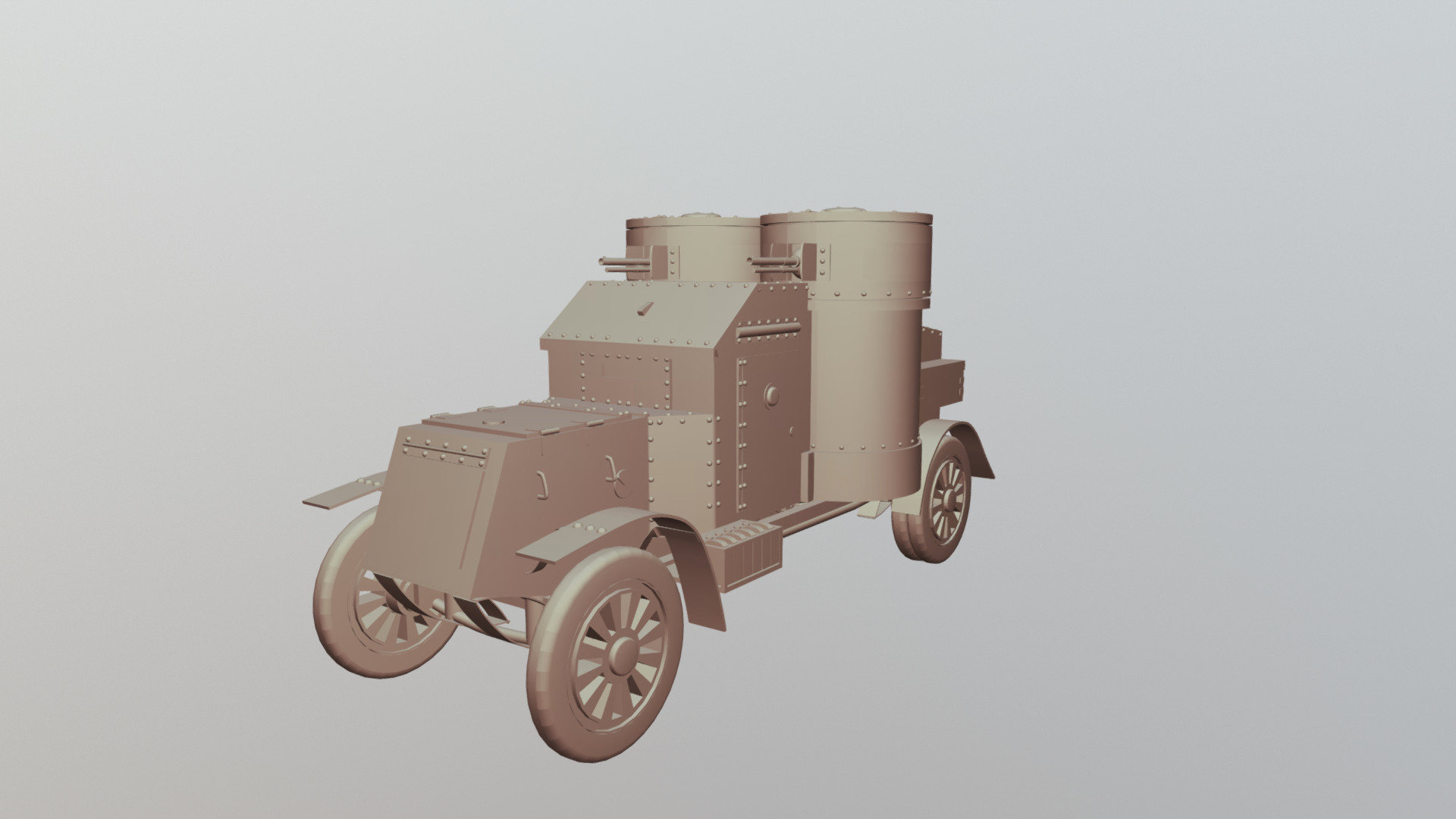 Austin Armoured Car British Army WW1 - Download Free 3D model by ...