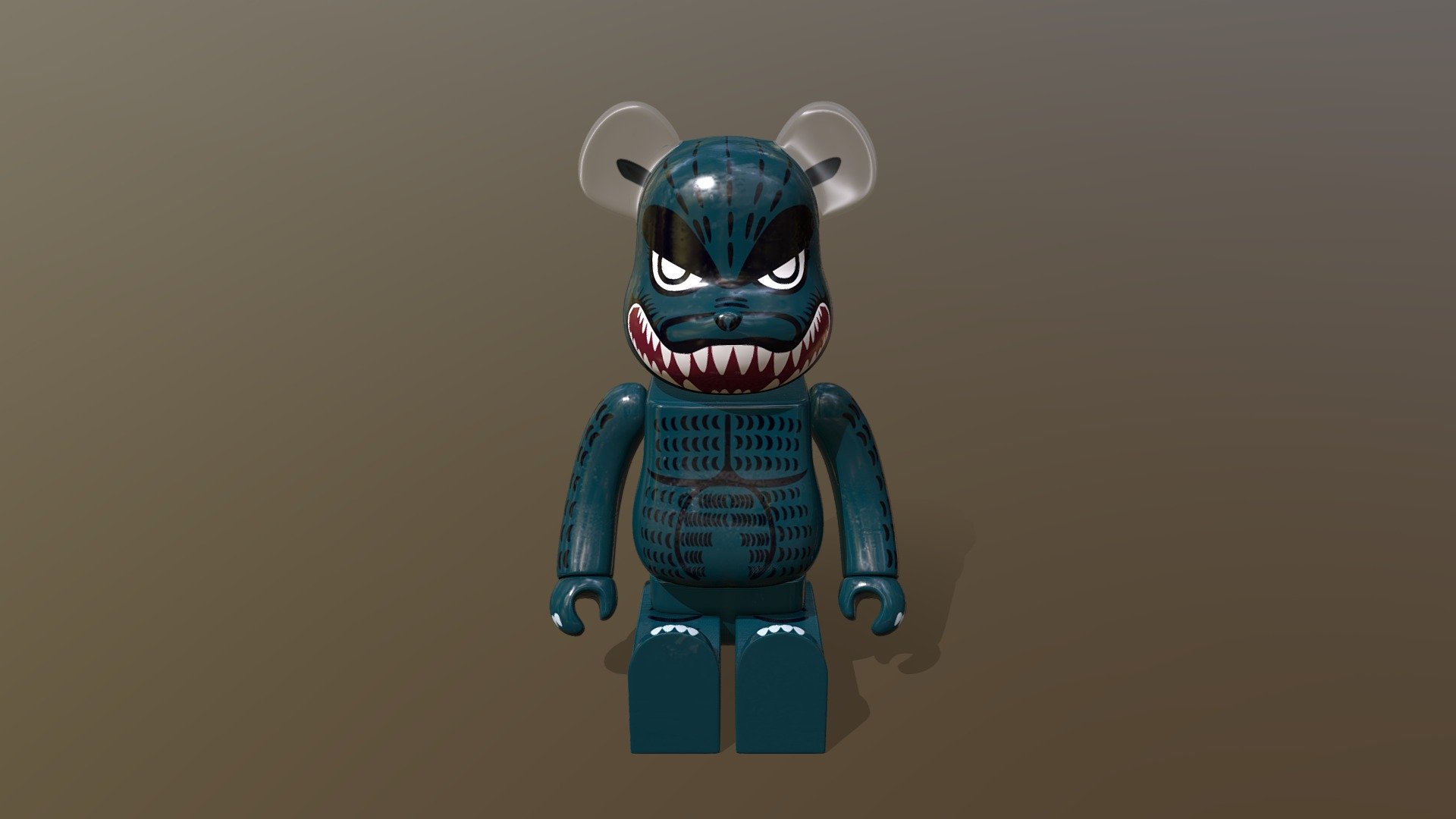 Bearbrick Toys Godzilla - 3D model by BrianPen [7300cca] - Sketchfab