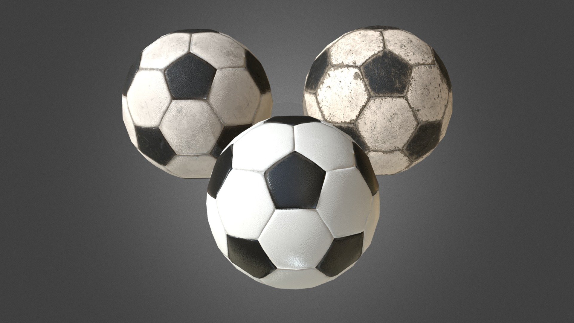 Fotball Balls SET Low Poly PBR Model - 3D model by AleksandrKorostyliov ...