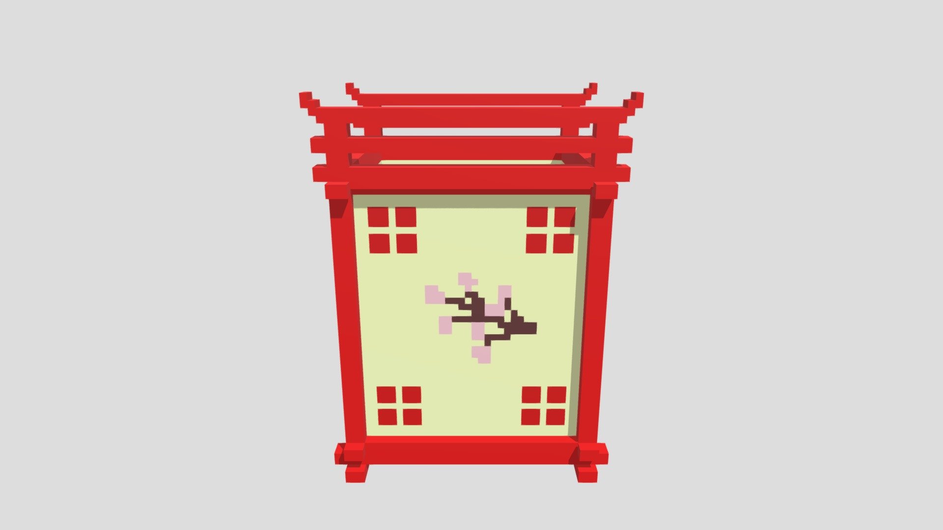 Japanese Lamp - 3D model by Faelarte [7303115] - Sketchfab
