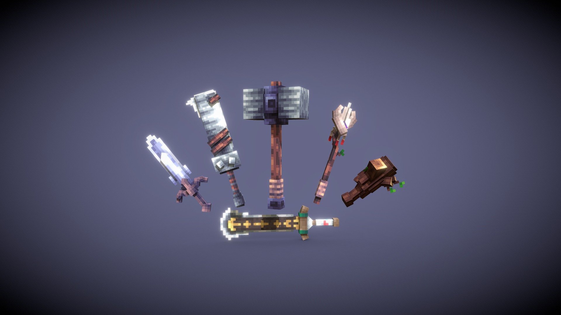 Fantasy Pack - Vol.1 [Weapons] - 3D model by Nocsy [73054af] - Sketchfab