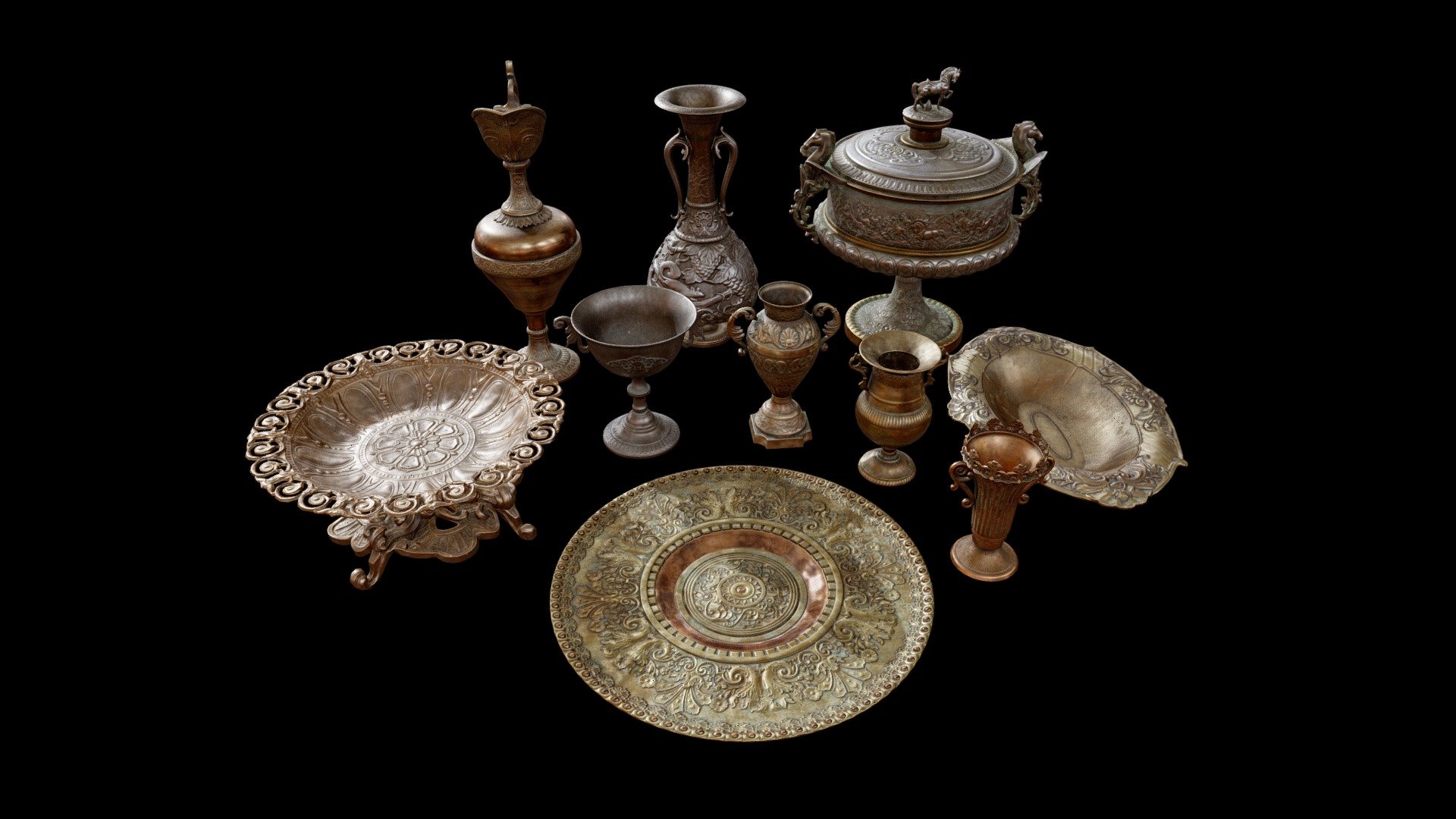 Old Vases - 3D model by M3D (@M3Drender) [730bbe9] - Sketchfab