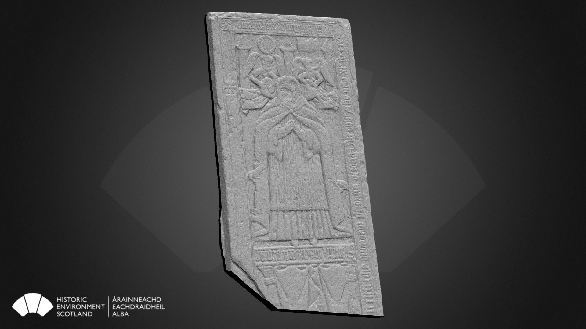 Grave Slab, Prioress Anna MacLean, Iona Nunnery - 3D model by Historic ...