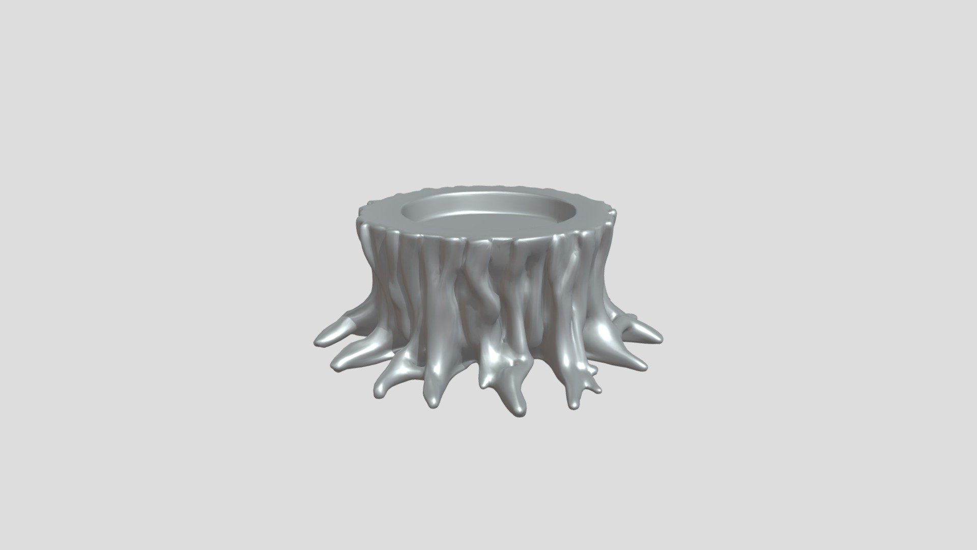 wooden tree stump bowl - 3D model by tarkan.katar [731286e] - Sketchfab
