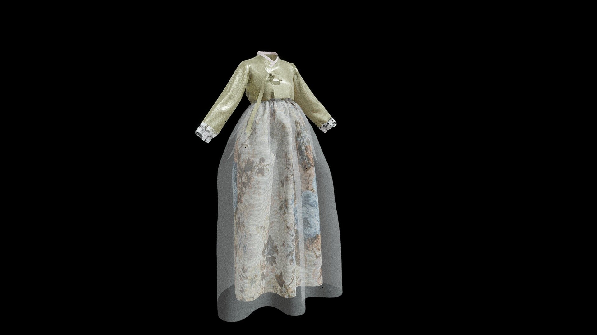 Hanbok #3 - Buy Royalty Free 3D model by Elthir [731994d] - Sketchfab Store