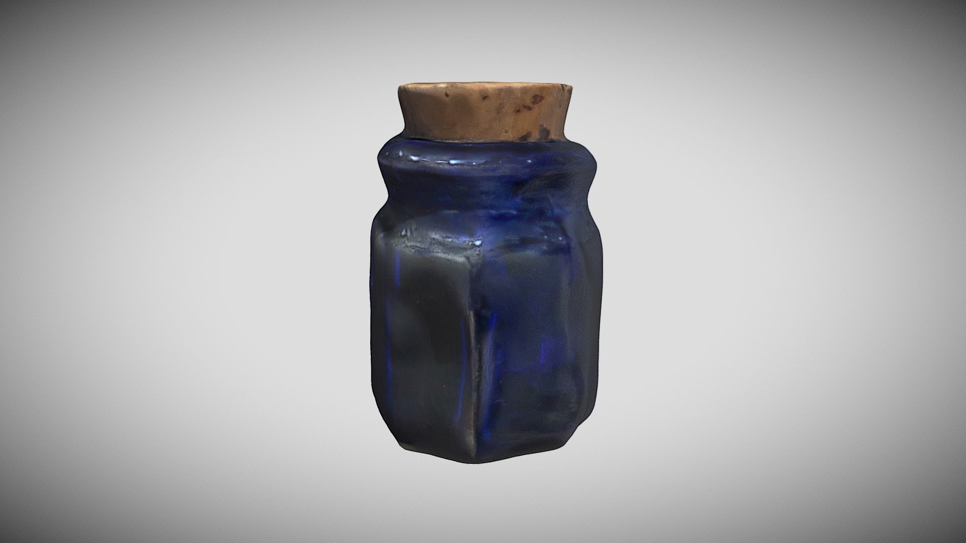 Blue glass magic potion bottle - 3D model by mayyouseethesun [731acb6 ...