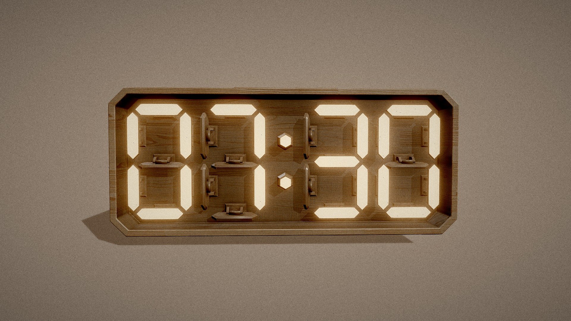Mechanical Digital Clock - Buy Royalty Free 3D model by 5th Dimension ...