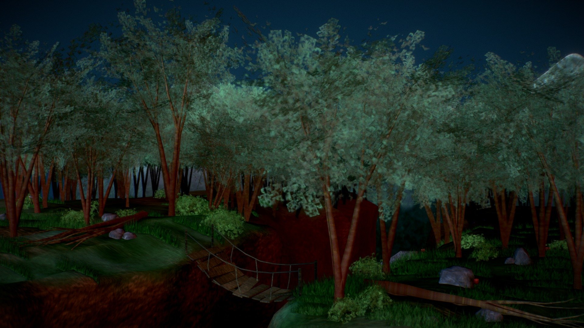 Forest under the moonlight - 3D model by Gabriel Souza (@gabrielsouza ...