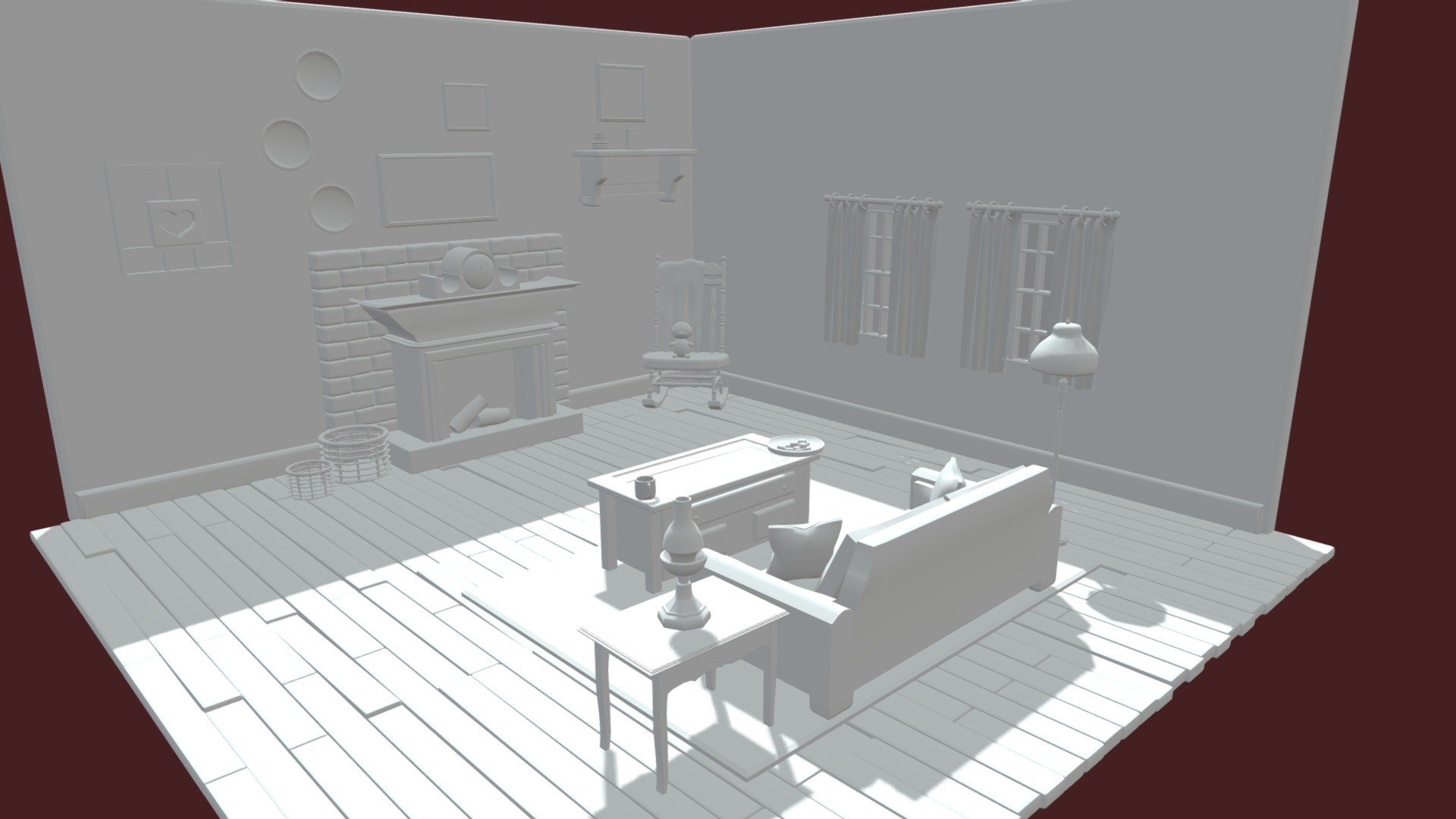 Grandmothers Living Room - 3D model by jabbawookie [731e05b] - Sketchfab