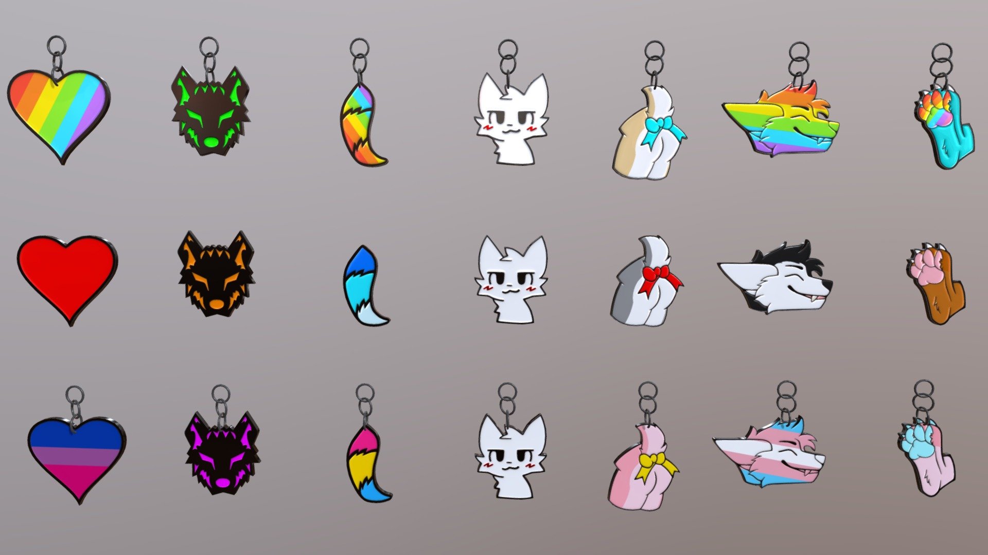 Furry Earrings and Pins for VRChat - 3D model by LavinaHusky [7321362 ...