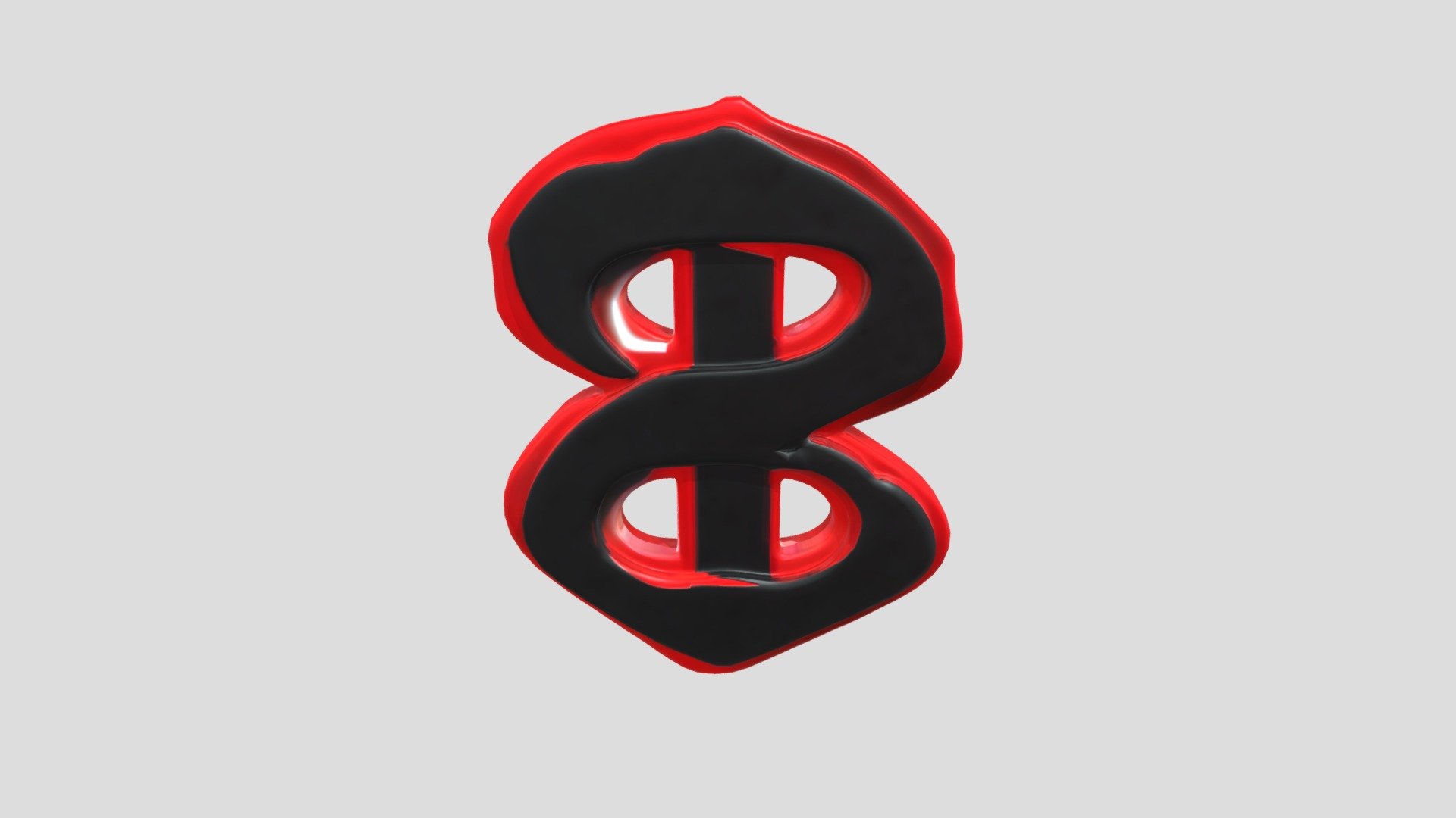 Two bold B letters reflecting each other - 3D model by Stormy ...
