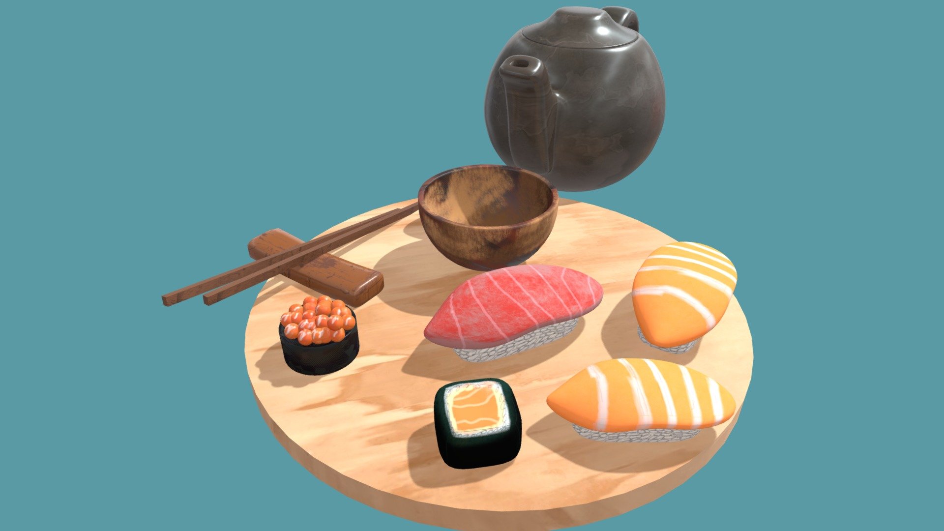 Hand Painted Sushi by Enric Güell Palomo - 3D model by Enric Güell ...