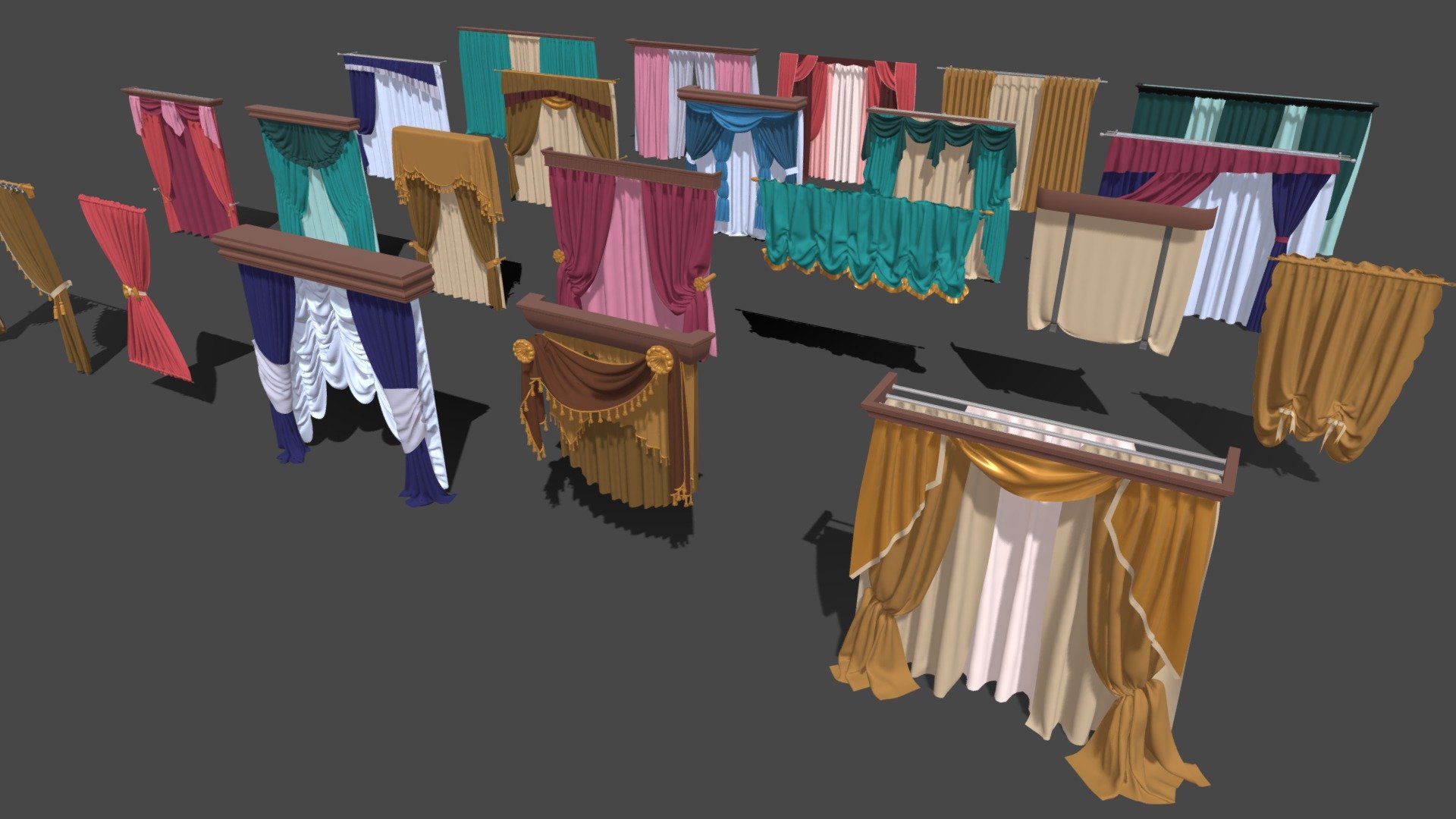 Curtains - part - 2 - 22 pieces - 3D model by 3d.armzep [732afa3 ...