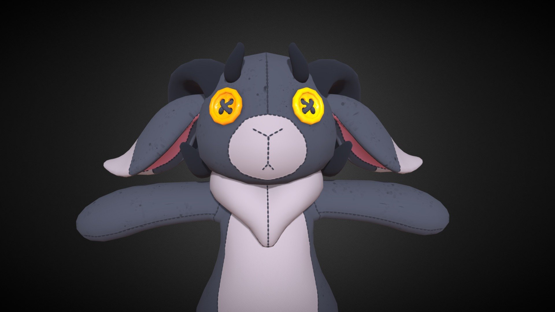 Goat Plushie - 3D model by SMÖL (@SM0L) [732d96e] - Sketchfab