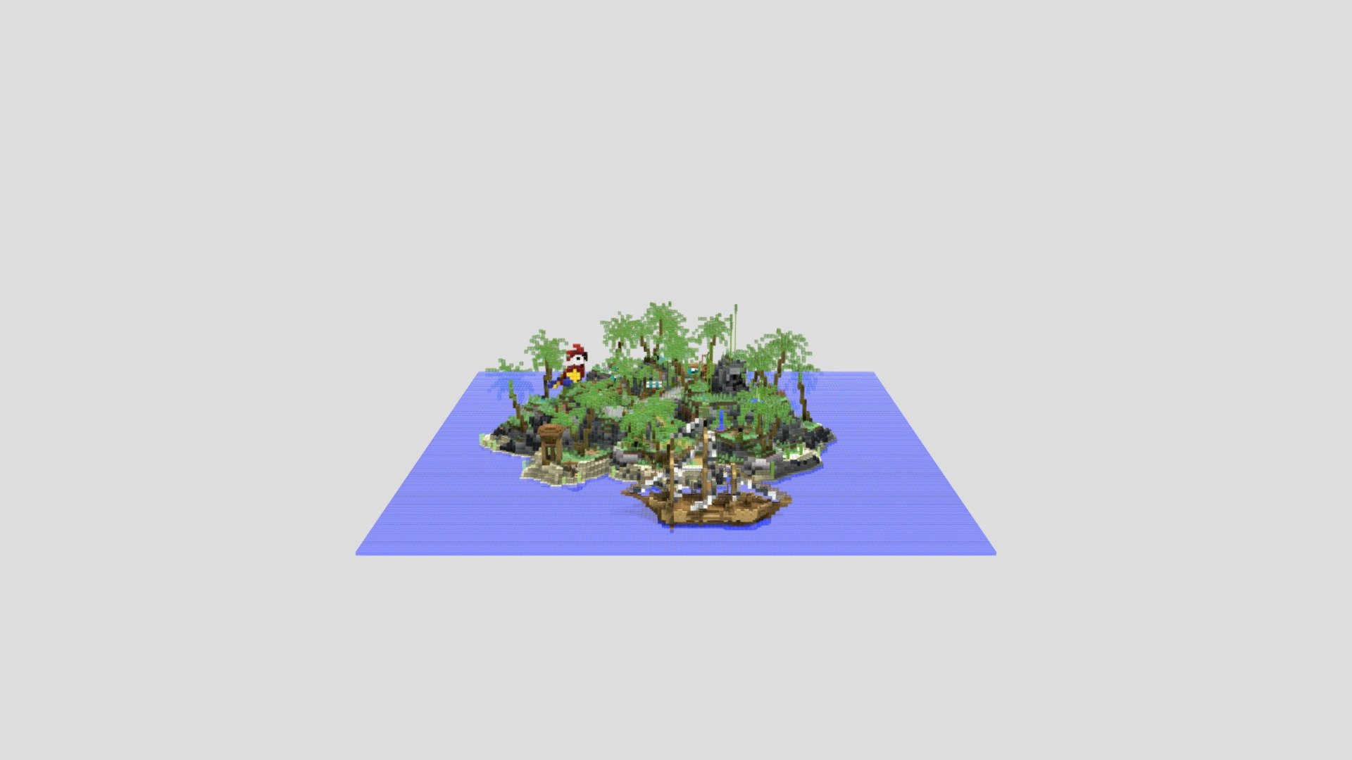 Minecraft - tropical & pirate spawn - by Maxane# - 3D model by ...