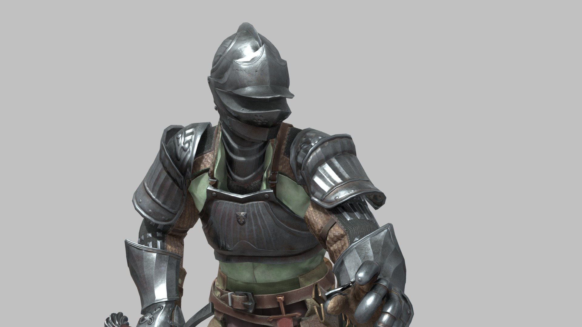 Fantasy Knight (Rig) - 3D model by CliffUnderside [733292b] - Sketchfab