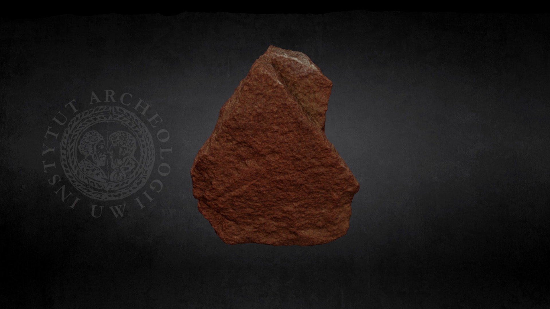 Red sandstone slab with an groove - 3D model by Faculty of Archaeology ...