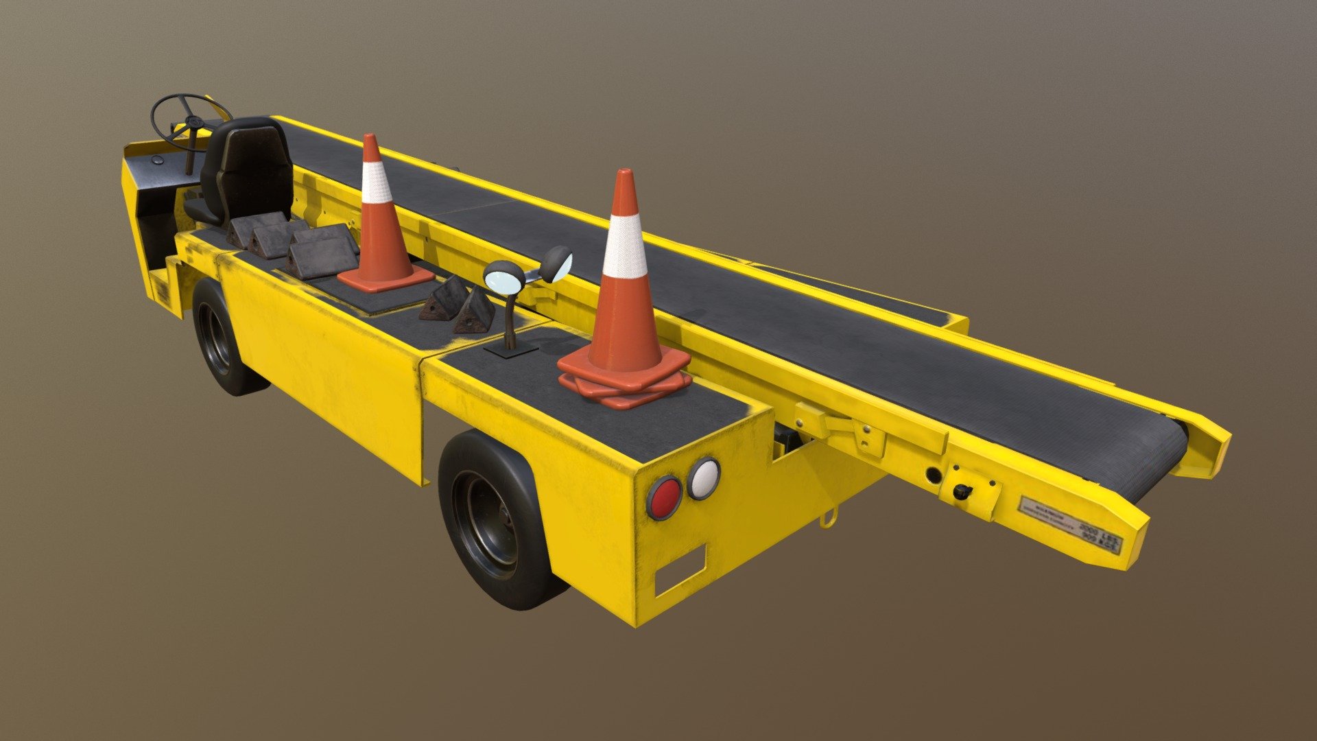 TUG 660 Belt Loader GSE Aircraft Vehicle - Buy Royalty Free 3D model by ...