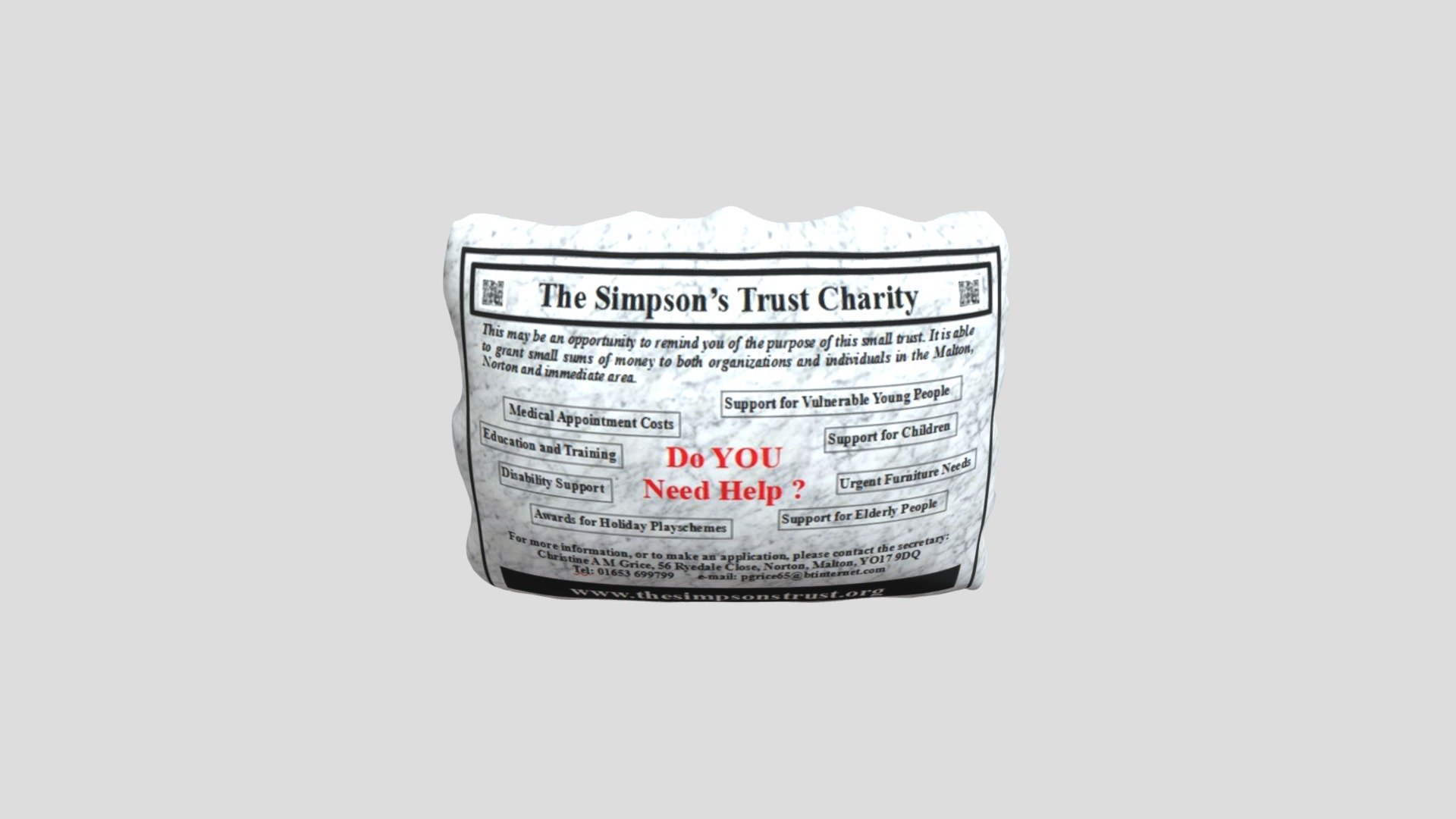 Simpson's Poster Cushion - Download Free 3D model by Stephen Preston ...