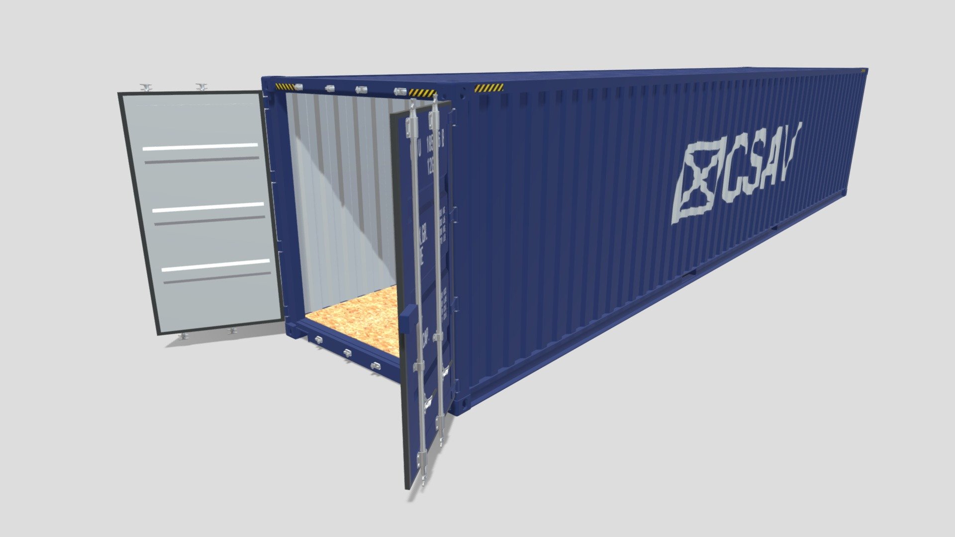 40ft Shipping Container CSAV v2 - Buy Royalty Free 3D model by dragosburian [73397e4 ...