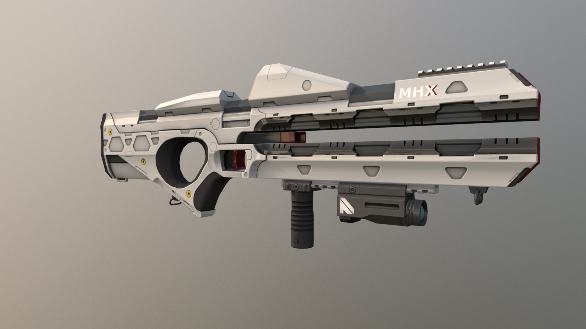 Particle Rifle - 3D model by Benjamin (@benjammin) [733a843] - Sketchfab
