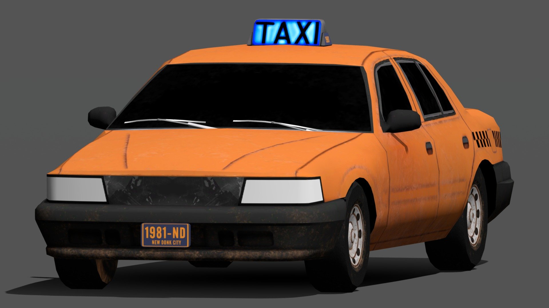 Taxi - 3D model by maregajavier [733db4a] - Sketchfab