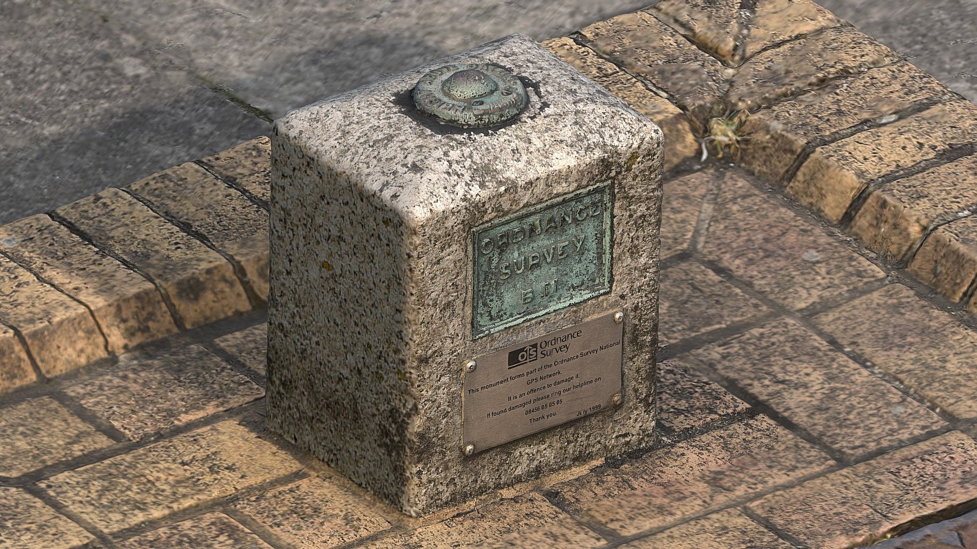 OS Bench Mark, London Road, Southampton - 3D model by Kenneth Lymer ...