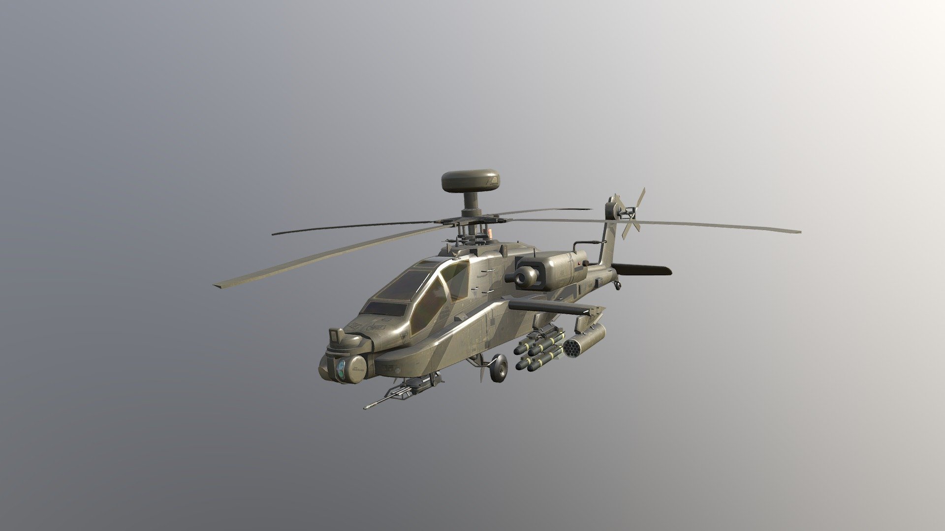 AH-64D Apache Combat Helicopter - Download Free 3D model by kenchoo ...