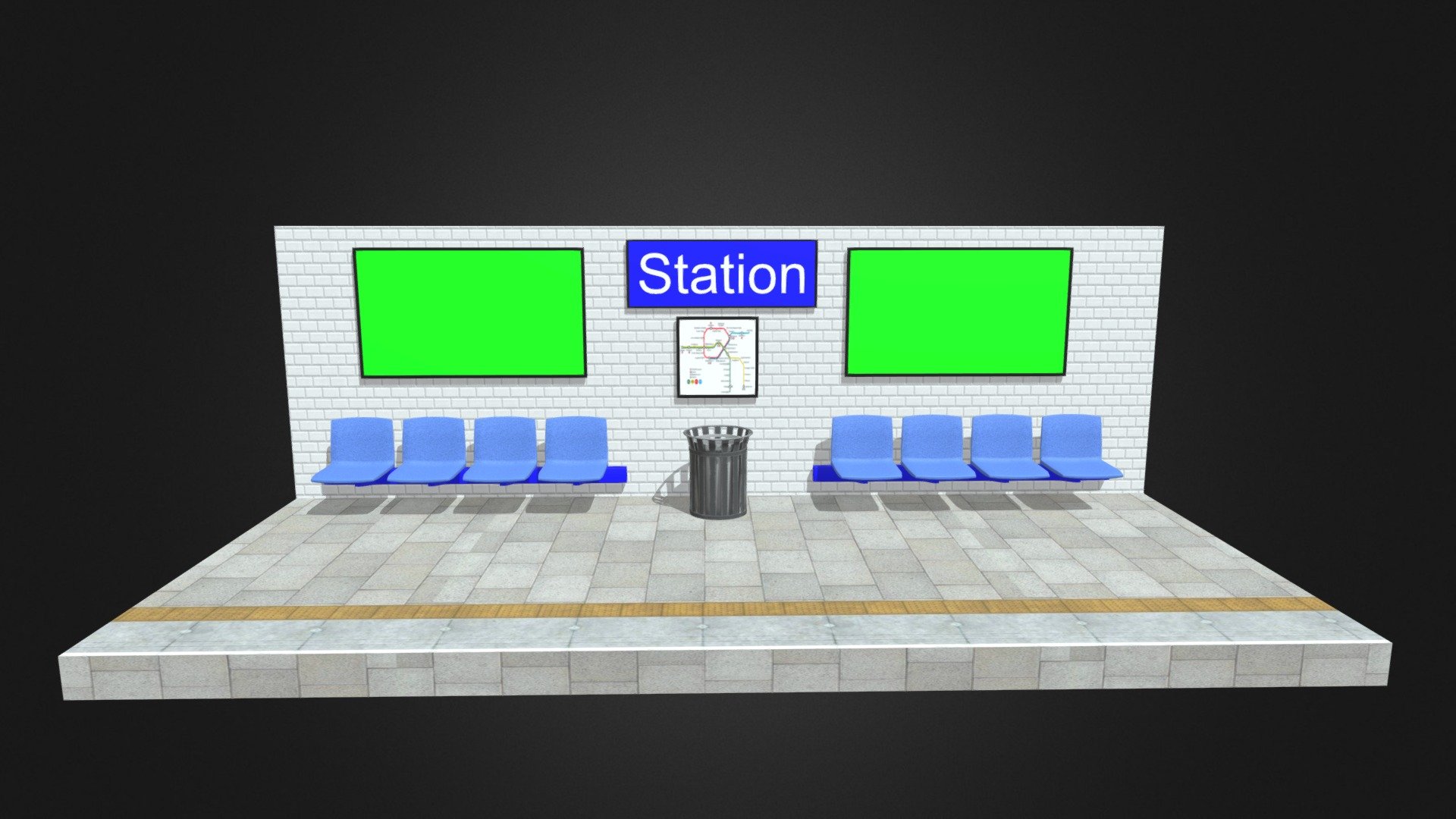 station - Download Free 3D model by romain.so [7344846] - Sketchfab