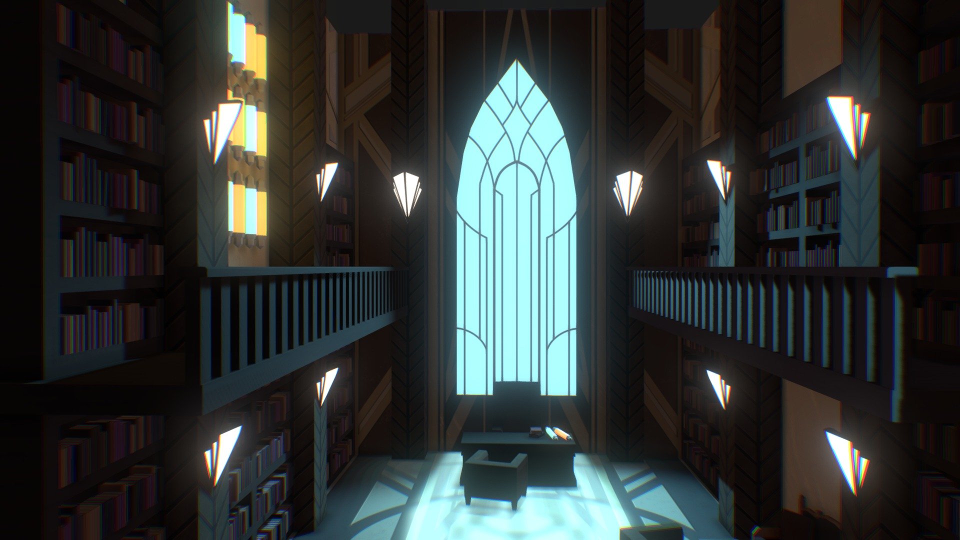 library - 3D model by beebiss [7347471] - Sketchfab
