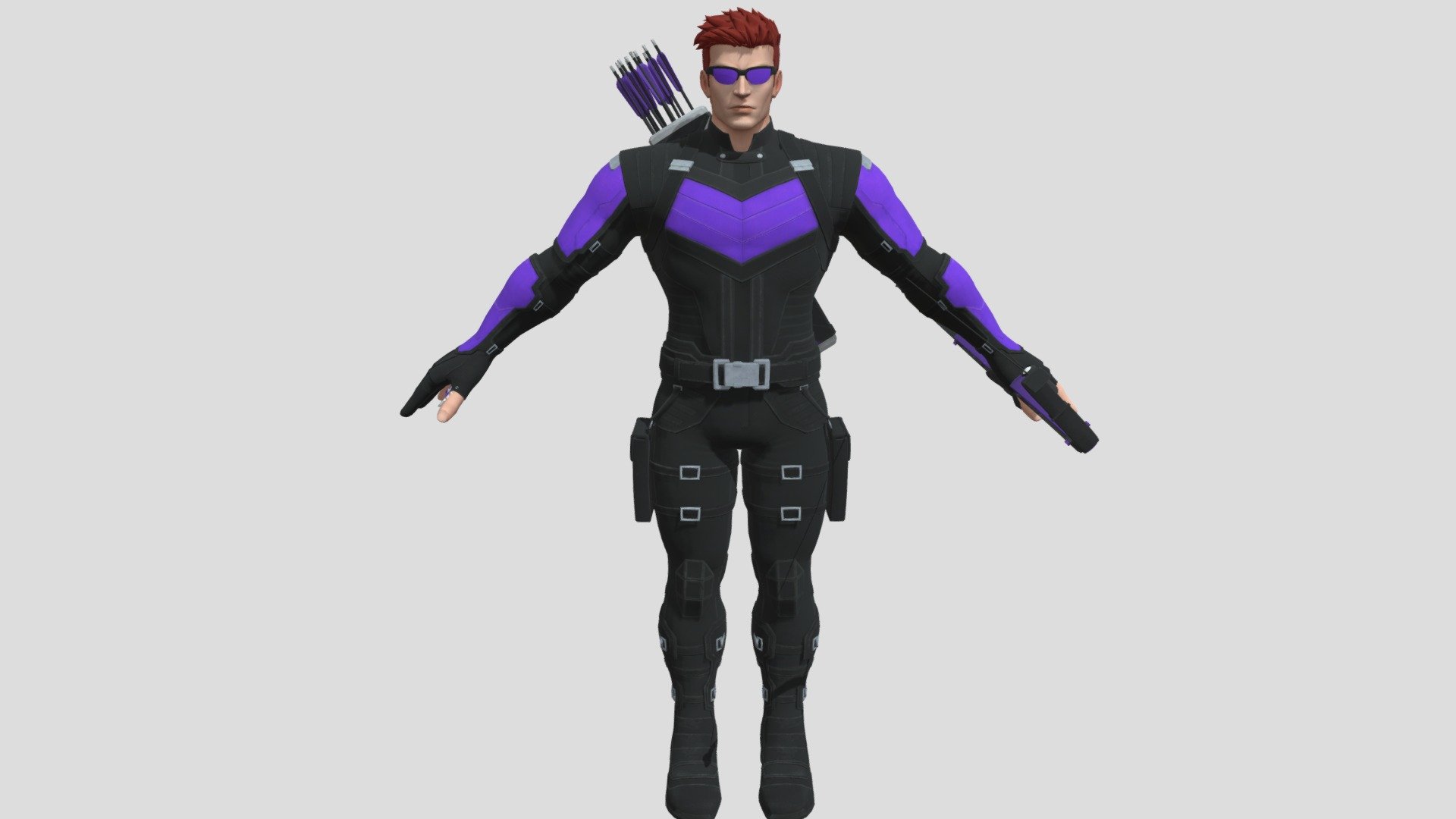 Hawkeye(Textured)(Rigged) - Download Free 3D model by 3D MODELS ...