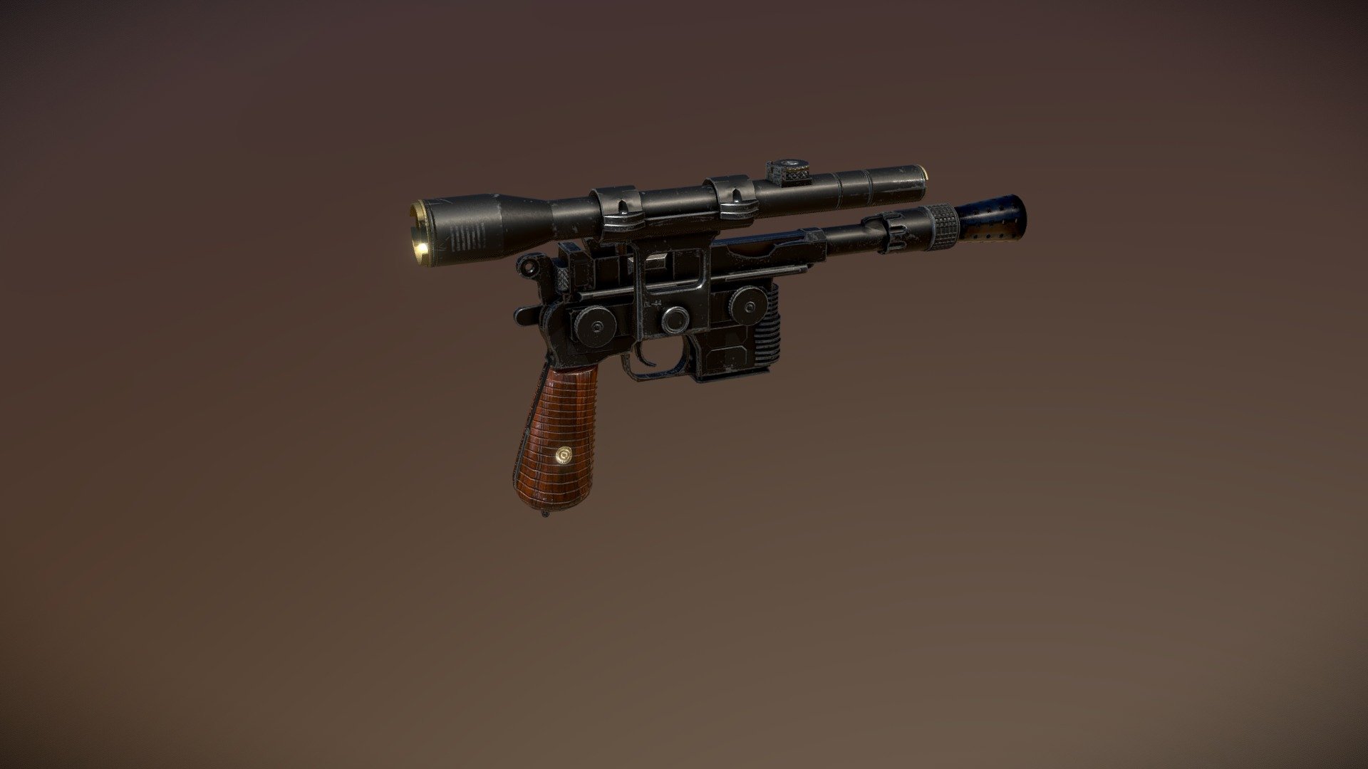 DL-44 Blaster - 3D model by bernardvgagnon [7349aba] - Sketchfab