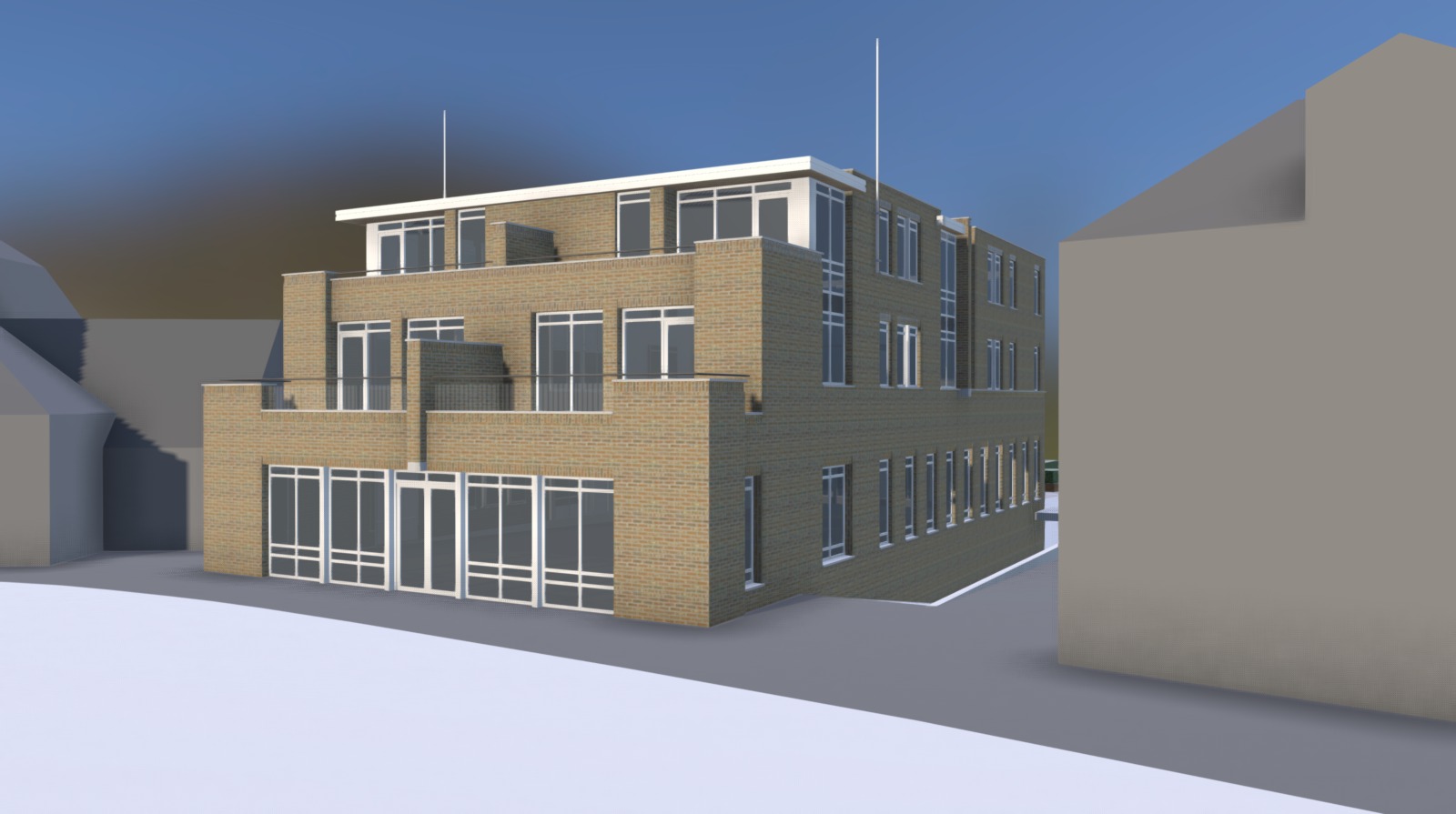 Mixed use building design - 3D model by Klaas Vermaas (@klaas) [7349ae0 ...