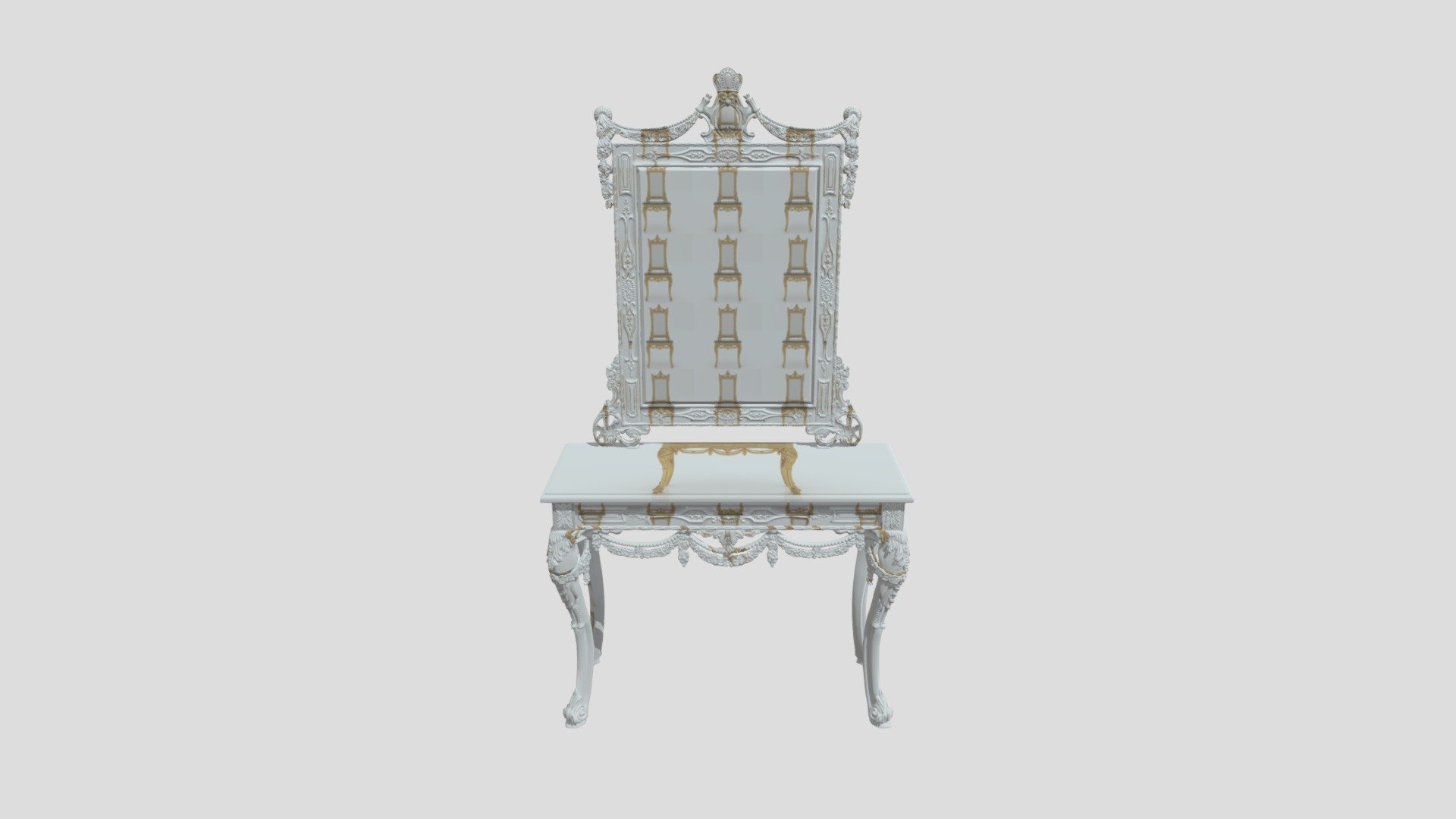 Classic Solid Wood Console - 3D model by Modenese Gastone Interiors ...