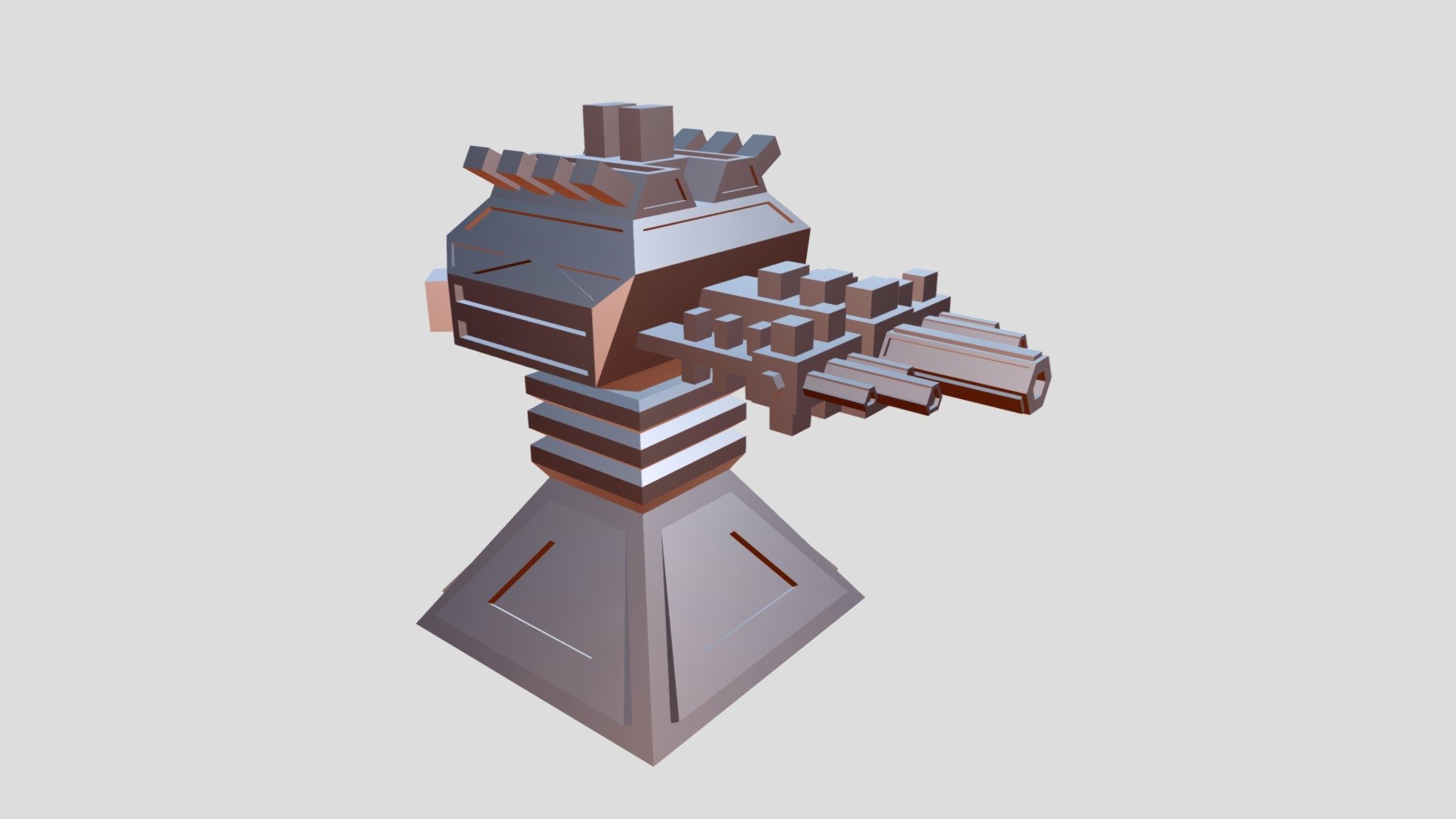 Turret 3 - Electro Blaster - Download Free 3D model by Trockk ...