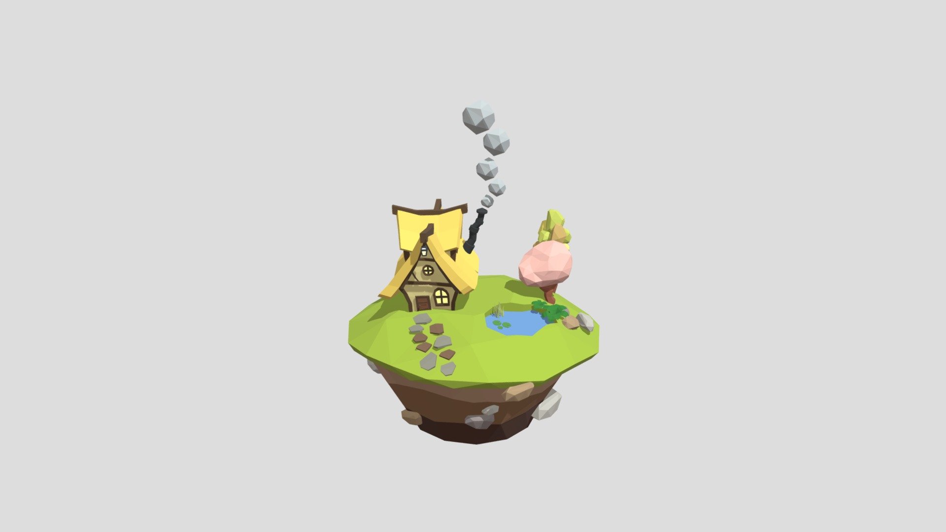 Low Poly House - 3D model by Marina (@marinairitsyan) [7355678] - Sketchfab