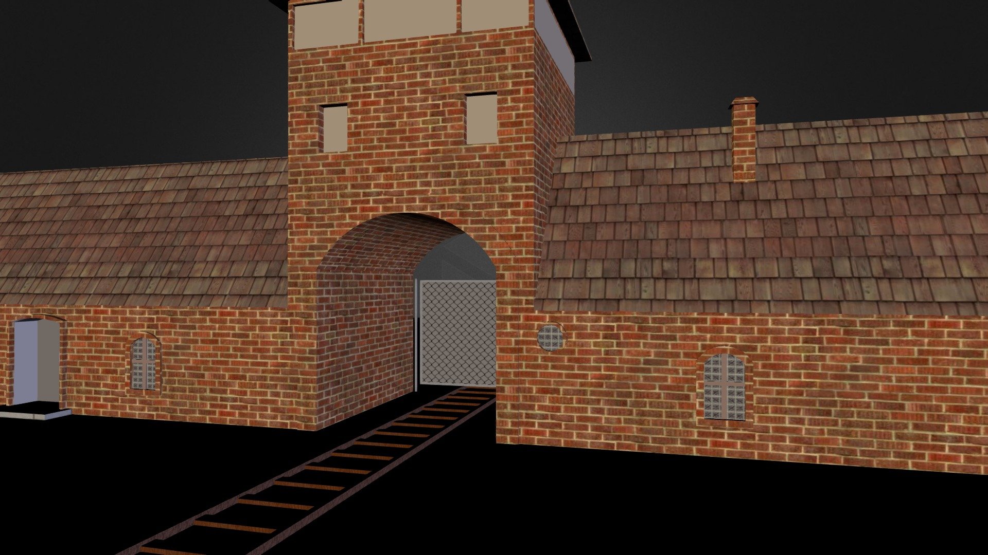 Auschwitz Entrance - 3D model by OrbiTotal [7359799] - Sketchfab