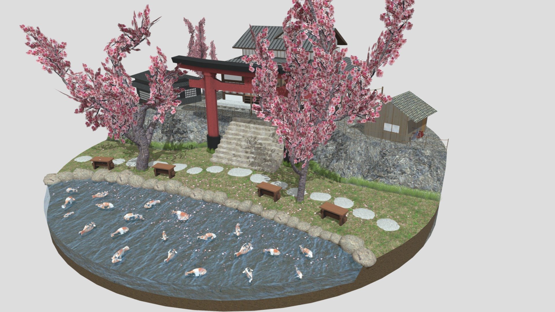 Kyoto Cityscene - 3D model by vernimmenbram [735ce1d] - Sketchfab