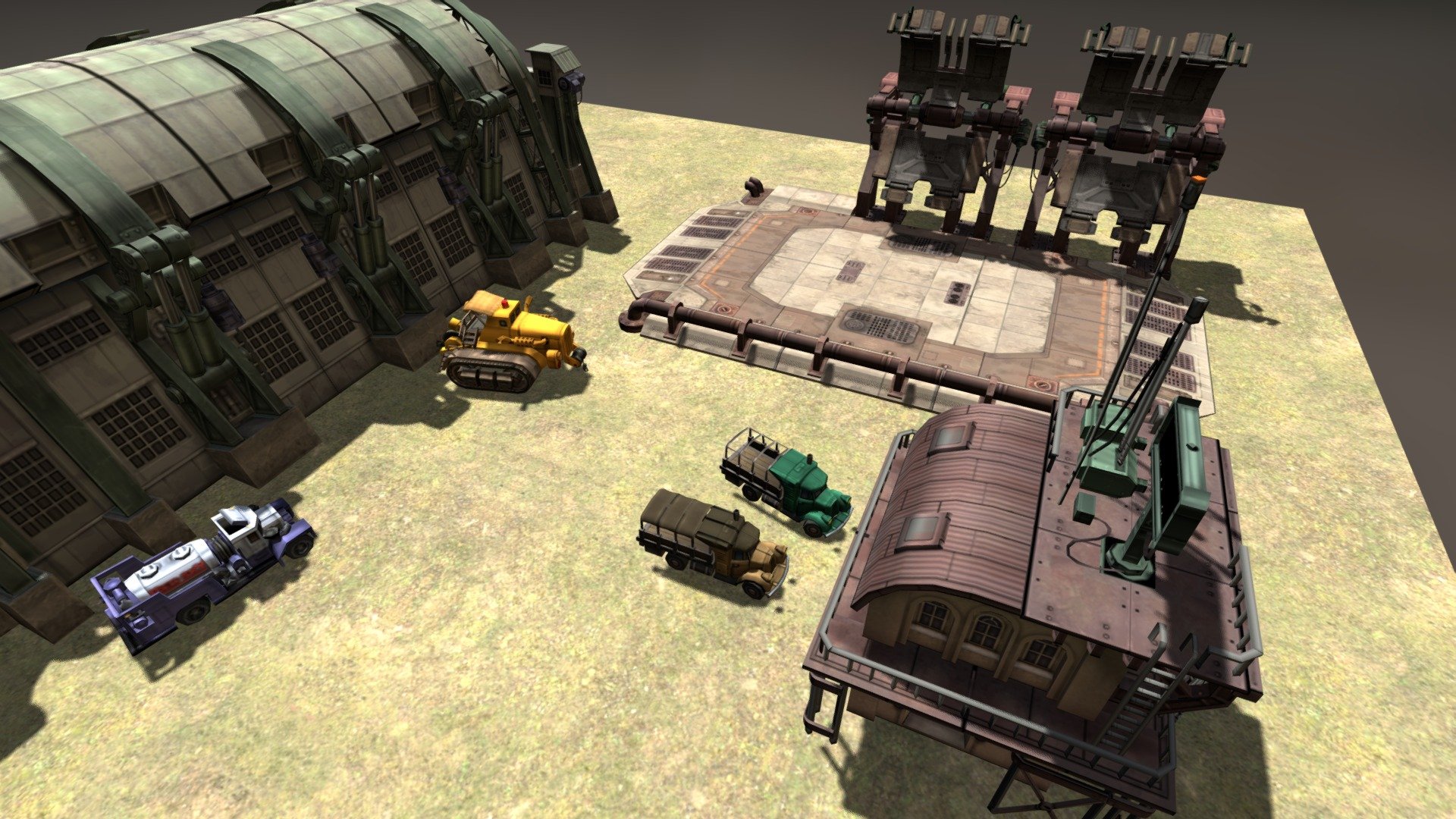 Airship Port Scene - 3D model by Tony Indindoli (@tonyind) [735de6f ...