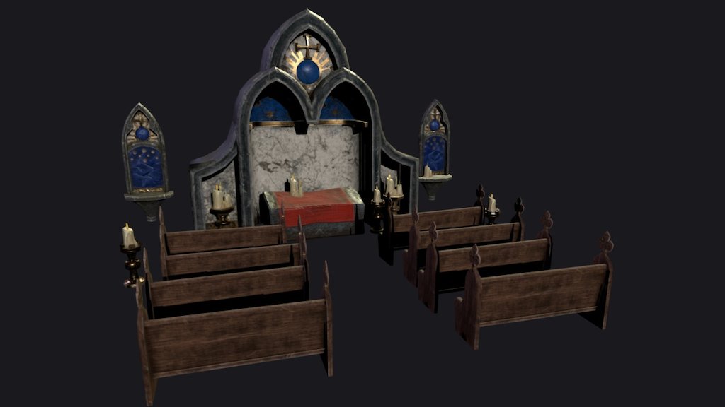 Chapel Props - 3D model by florabellarosa [736051c] - Sketchfab