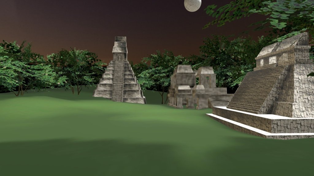 Tikal (ancient Mayan City)_Draft 1 - 3D model by Dr. Eddie's Class ...