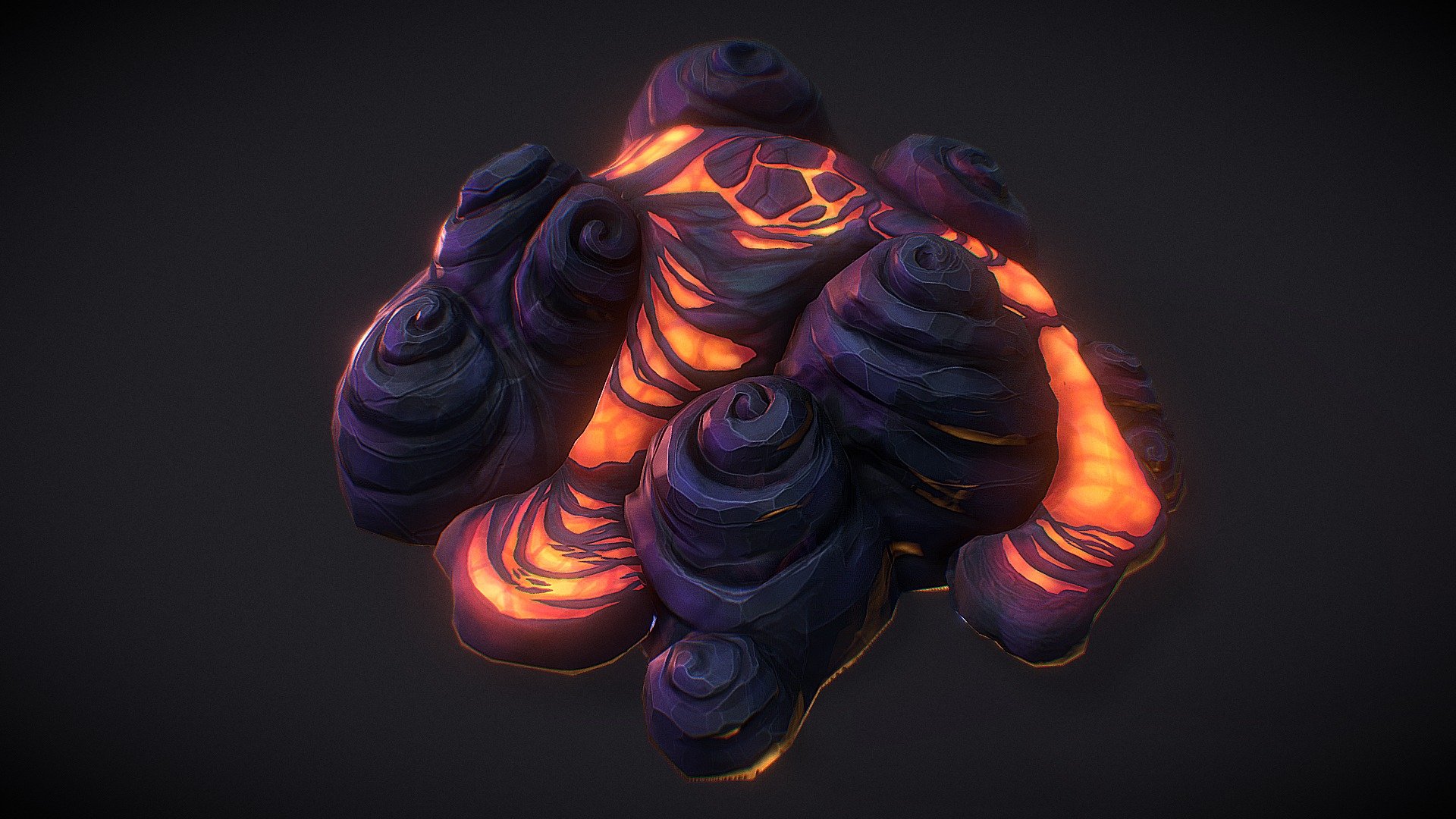 Chunky stylized lava rocks - 3D model by rosiejarvis [73638d6] - Sketchfab