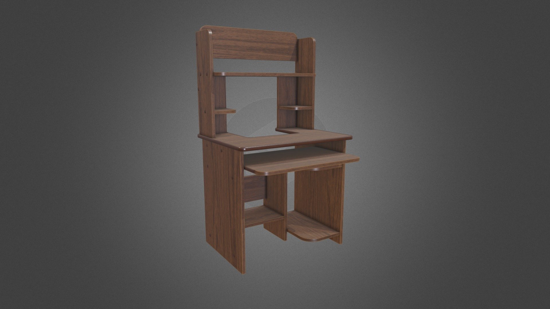 PC desk (wooden) - Download Free 3D model by SlagPerch 3D (@slagperch3d ...