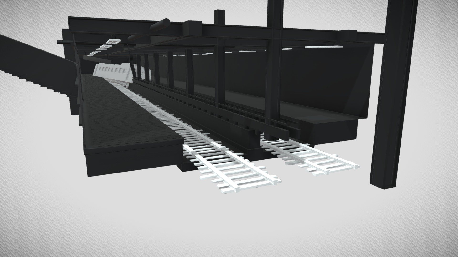 Underground Rail Station - Download Free 3D model by Xanti ...