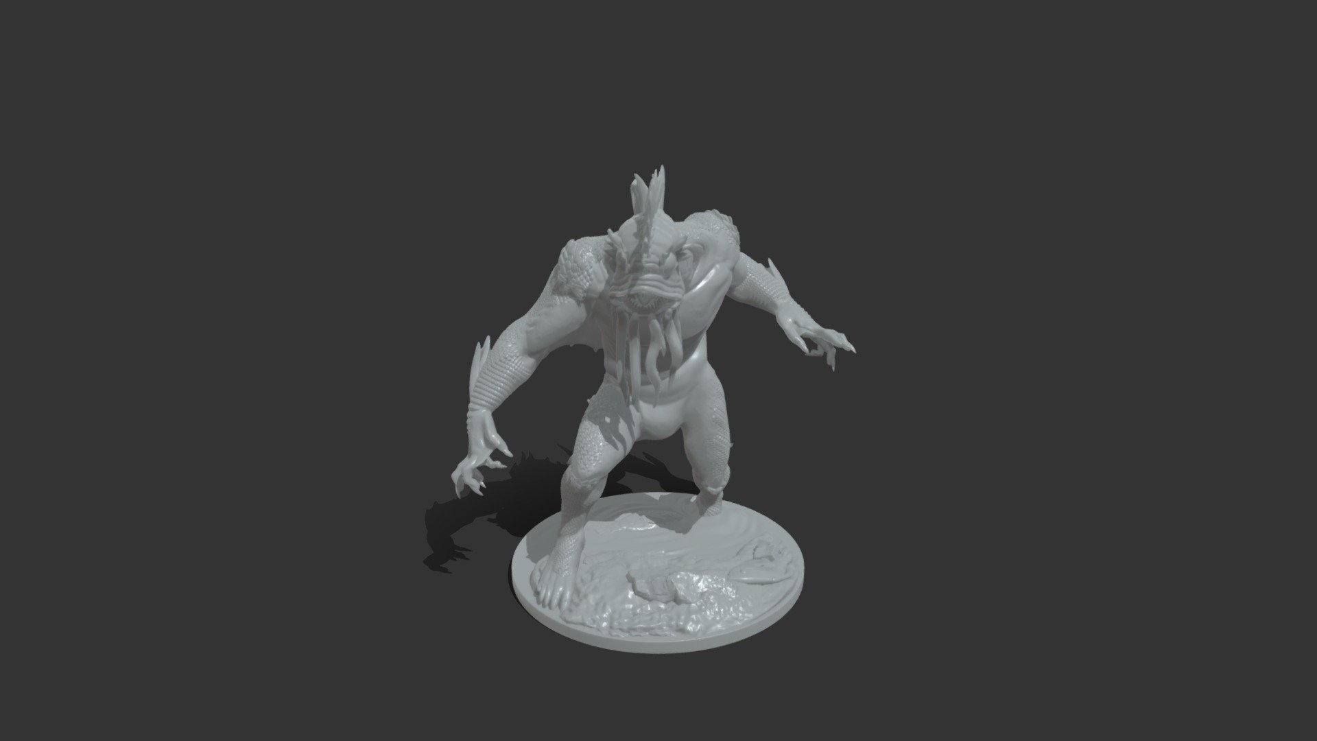 D&D large scale mini! Deep One - 3D model by silverside [736f076 ...