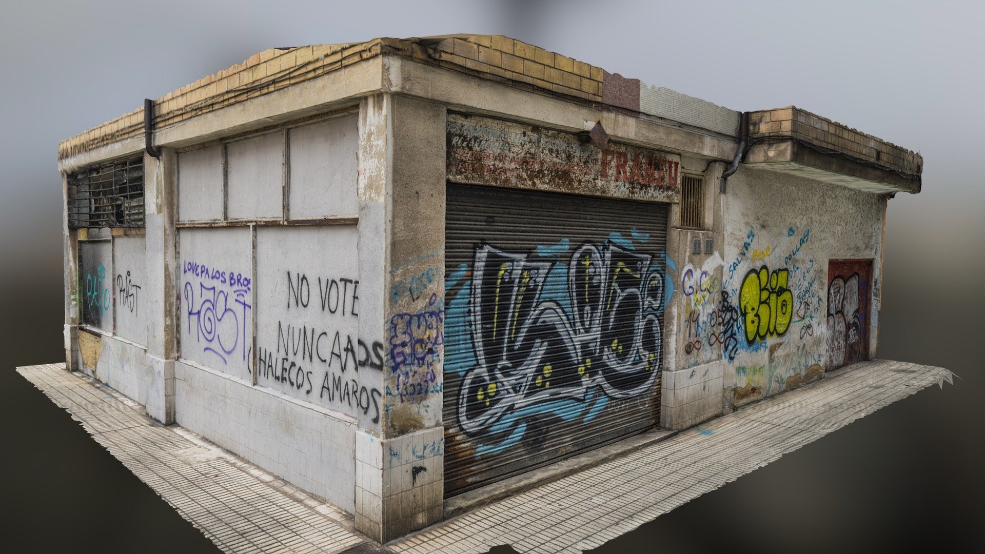 Graffiti corner photogrammetry scan - Buy Royalty Free 3D model by ...