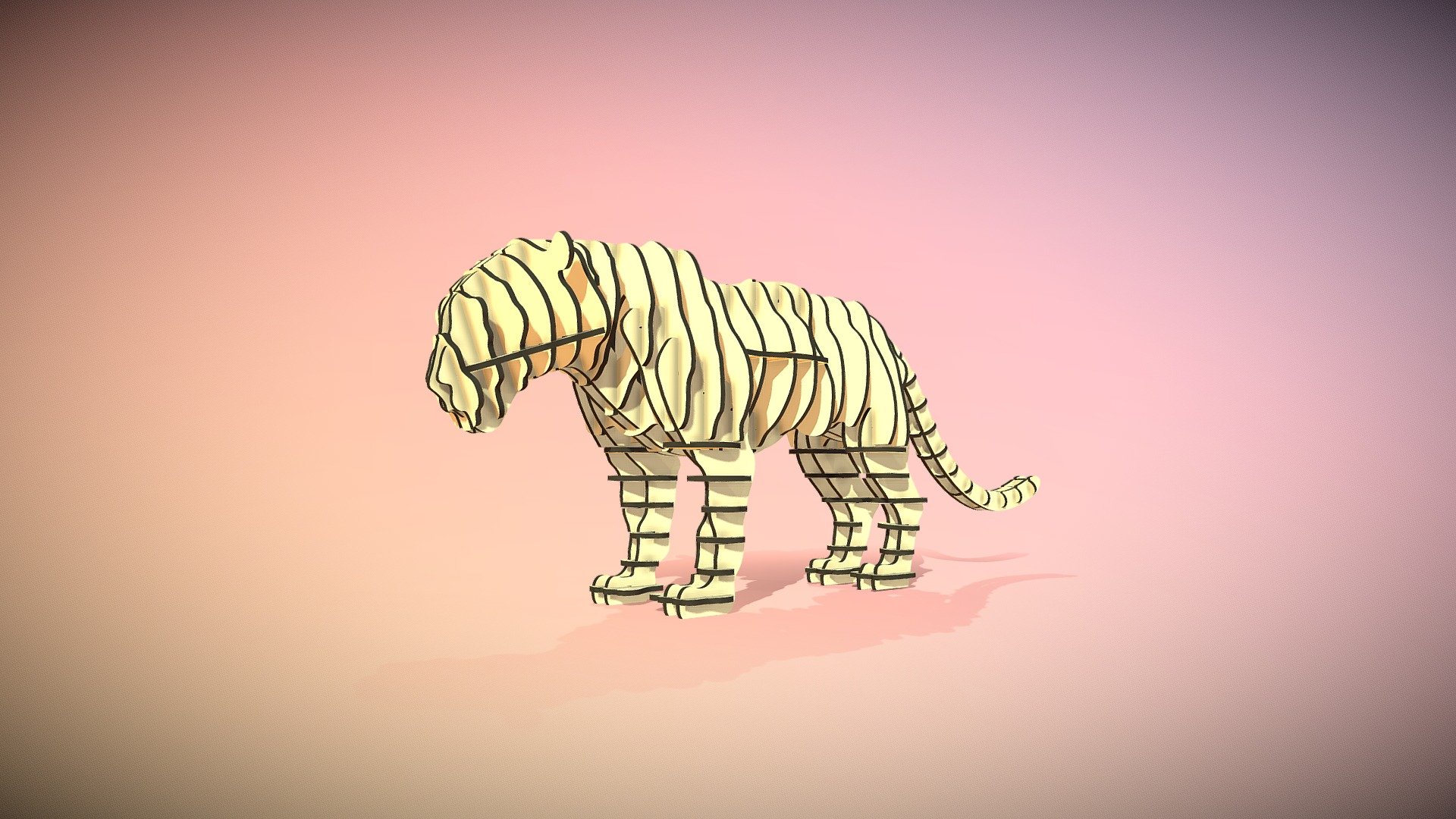 Tigre (cutting laser) - 3D model by Mitrik [7371efe] - Sketchfab